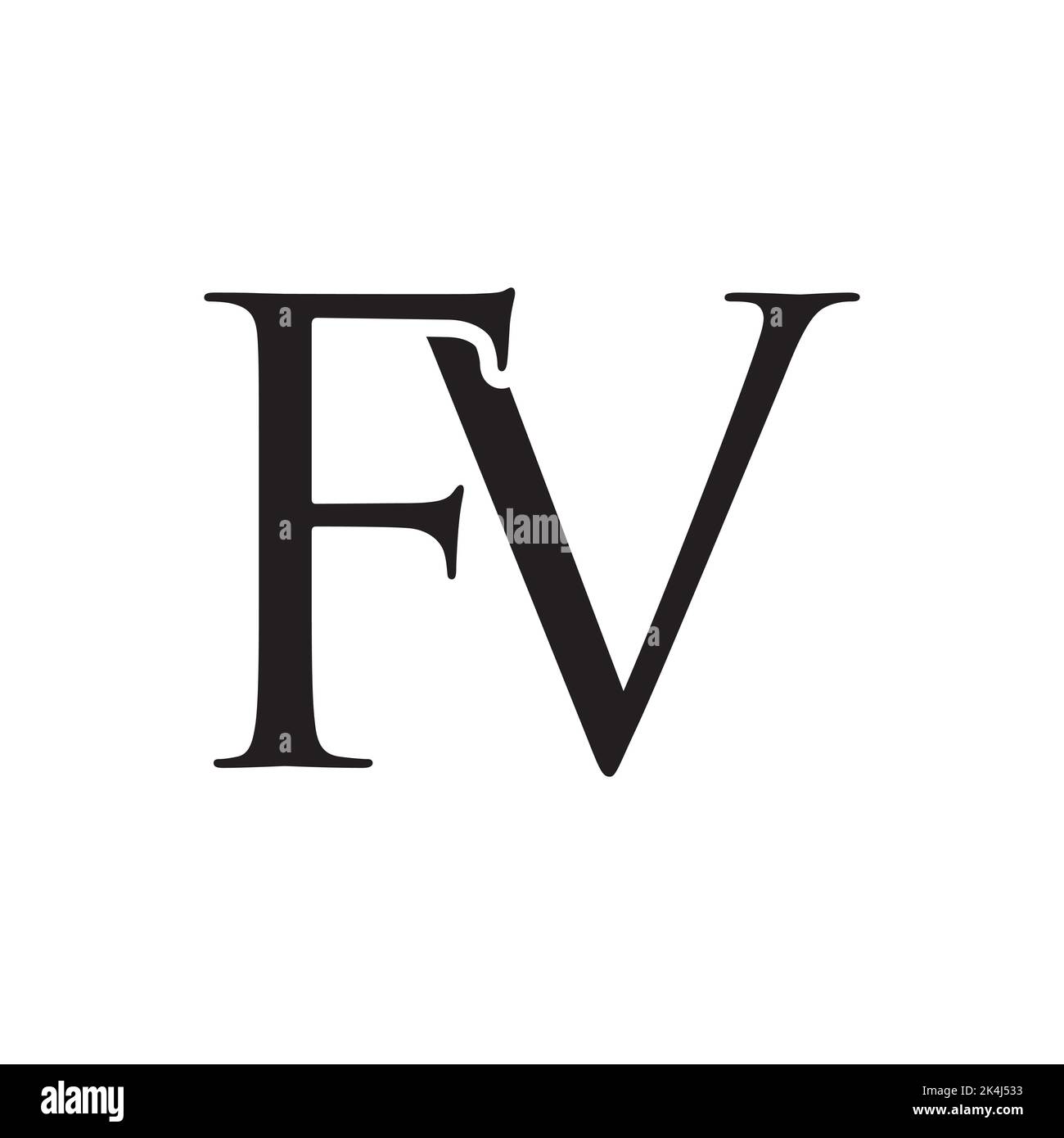 FV letter logo design vector isolated on white background Stock Vector ...