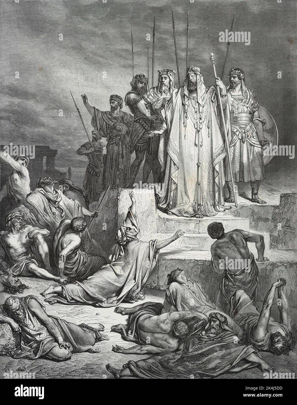 Chenrung in Samaria. Illustration by Gustave Dore from the third ...