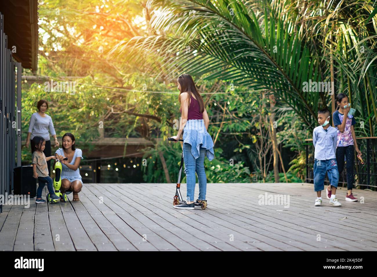 BANGKOK,THAILAND-FEBRUARY 23,2020 : Unidentified Asian woman enjoy ...