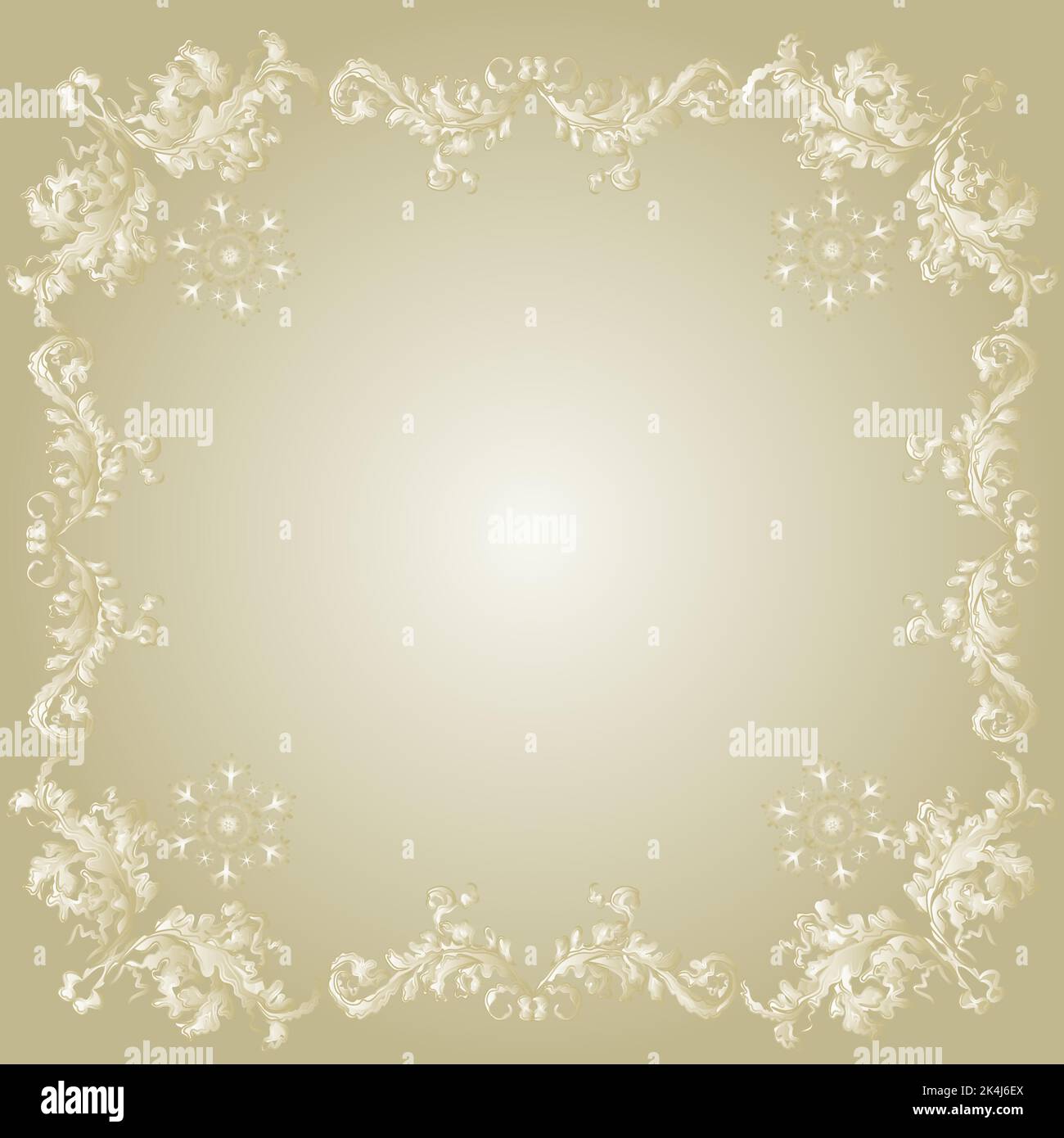 Vintage Frame ornaments and snowflakes vector Stock Vector Image & Art ...