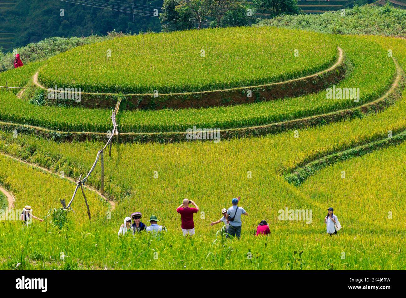 Yen Bai province, Vietnam - 23 Sep 2022: view of tourists and local ...