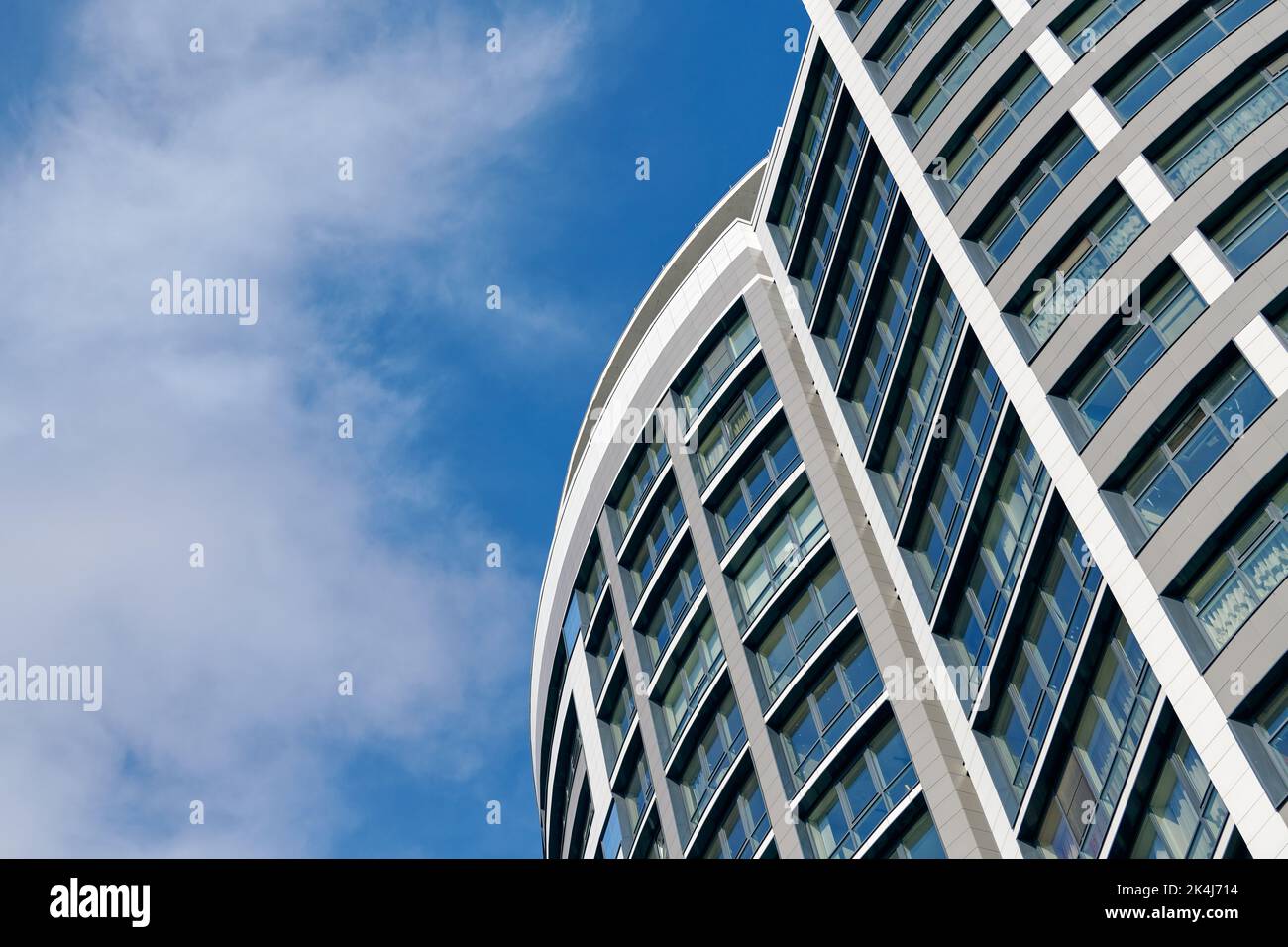Office skyscraper high business building on blue sky background ...