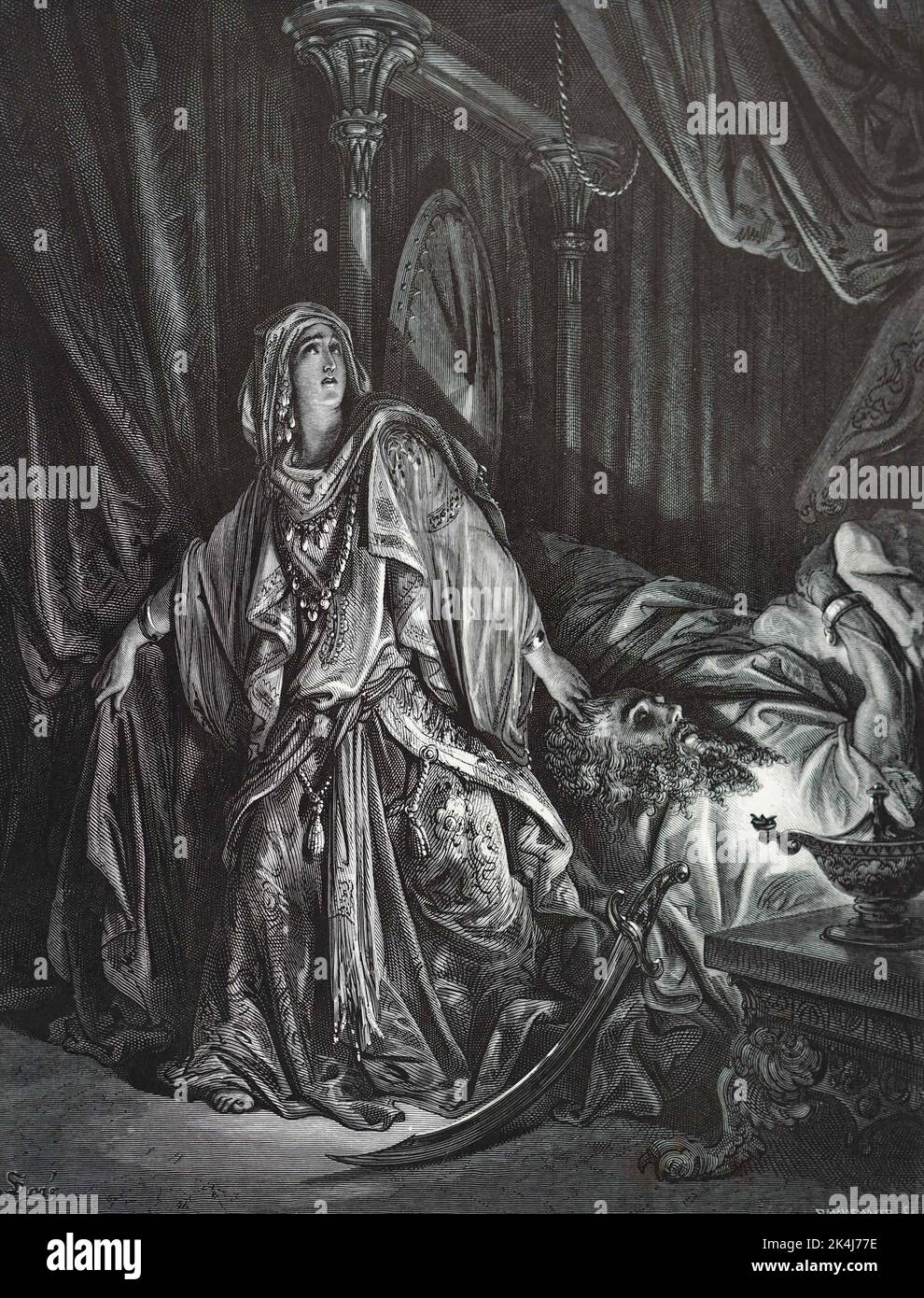Judith and Holofernes. Illustration by Gustave Dore from the third ...