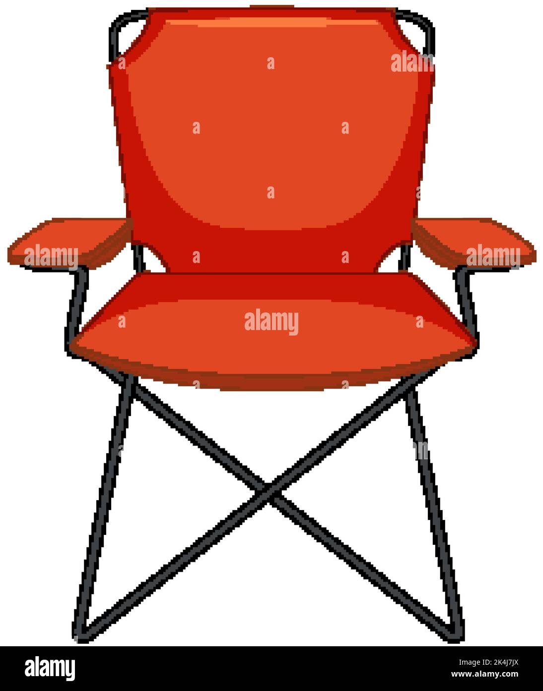 A red camping chair illustration Stock Vector Image & Art - Alamy