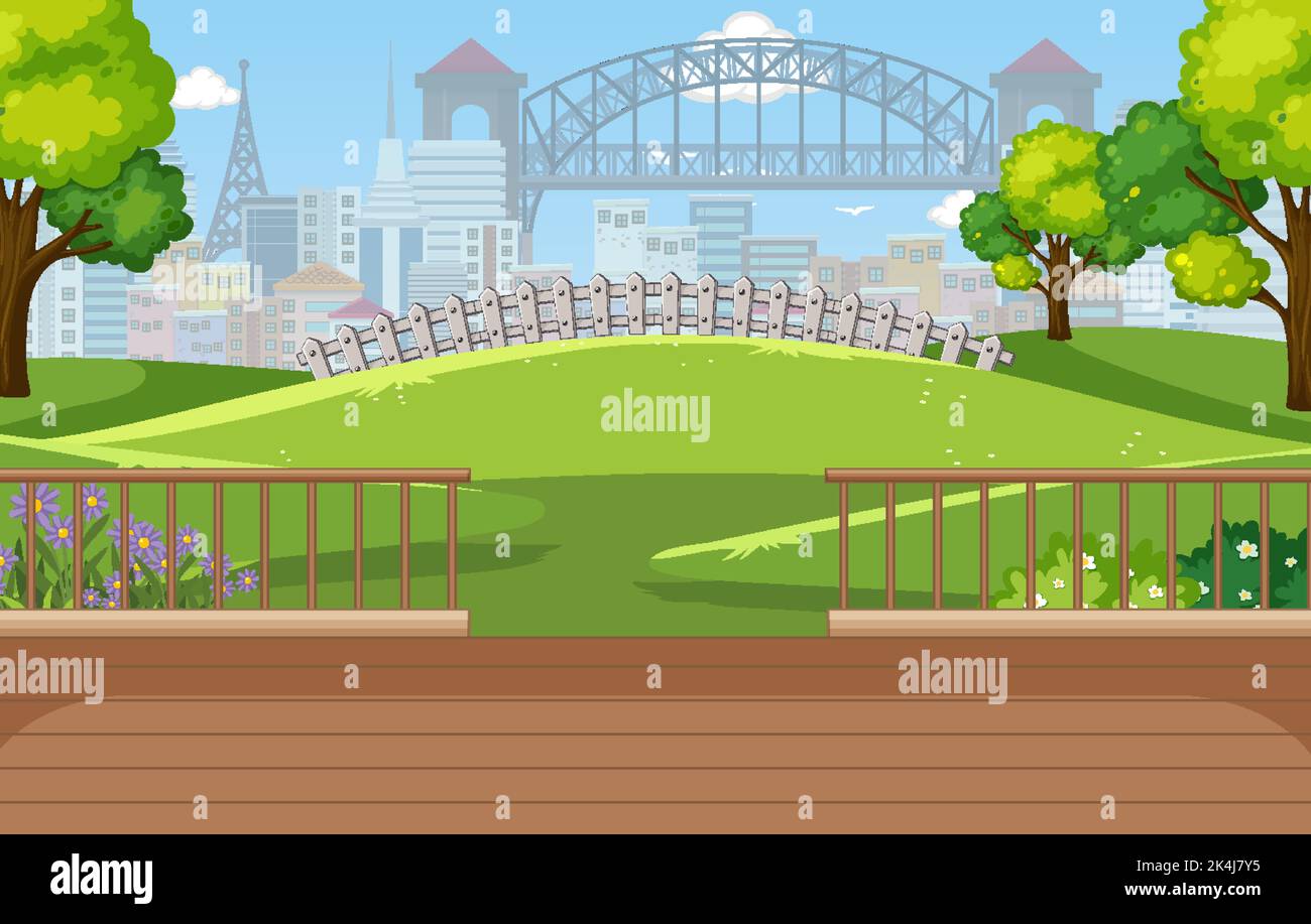 Outdoor park background template illustration Stock Vector Image & Art ...