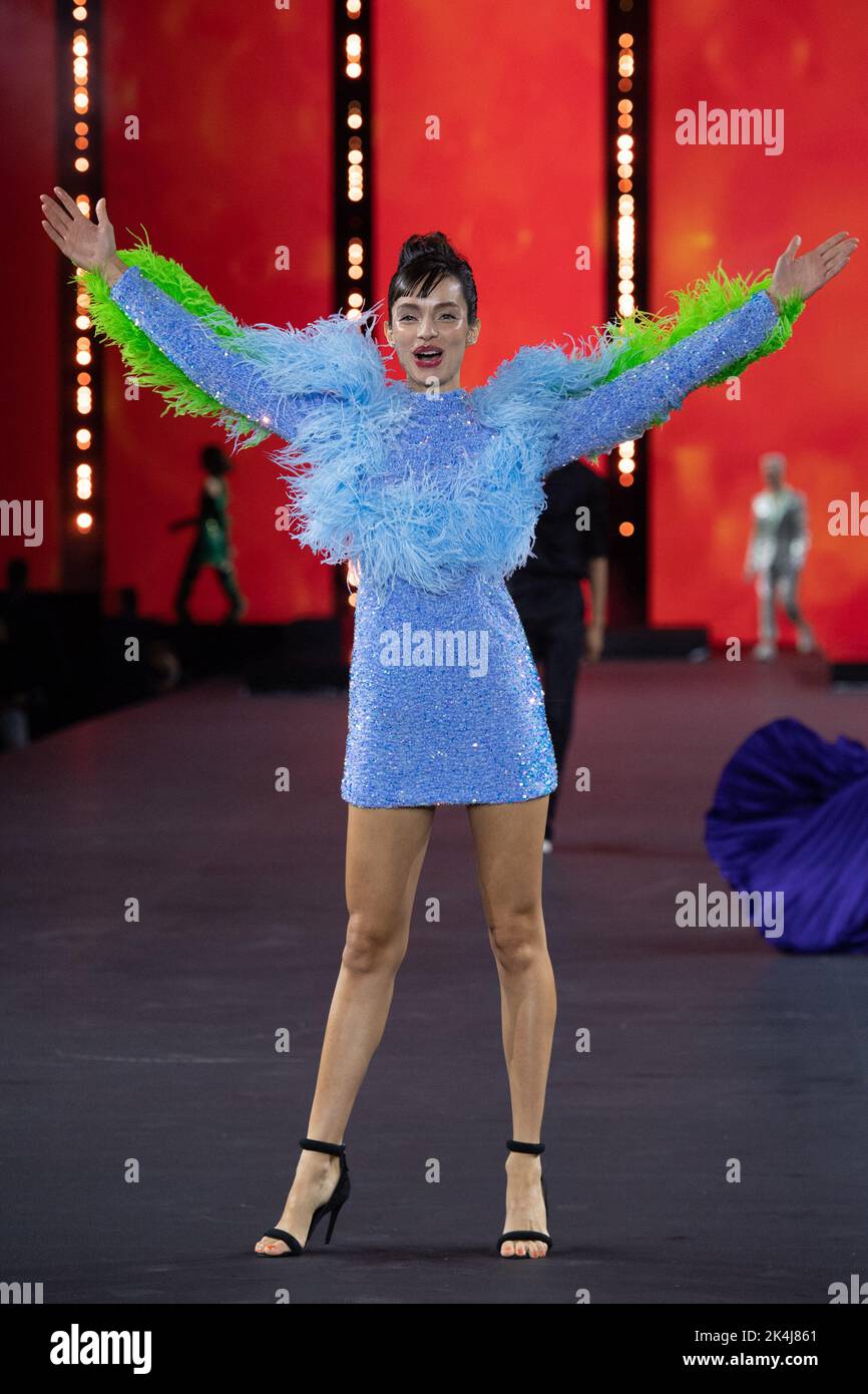 Luma Grothe walks the runway during the L'Oreal Womenswear Spring ...