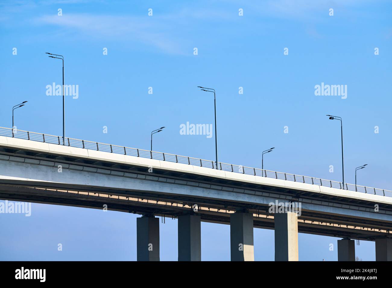 Concrete bridge in Rostov-on-Don city over river Don, Voroshilovsky ...