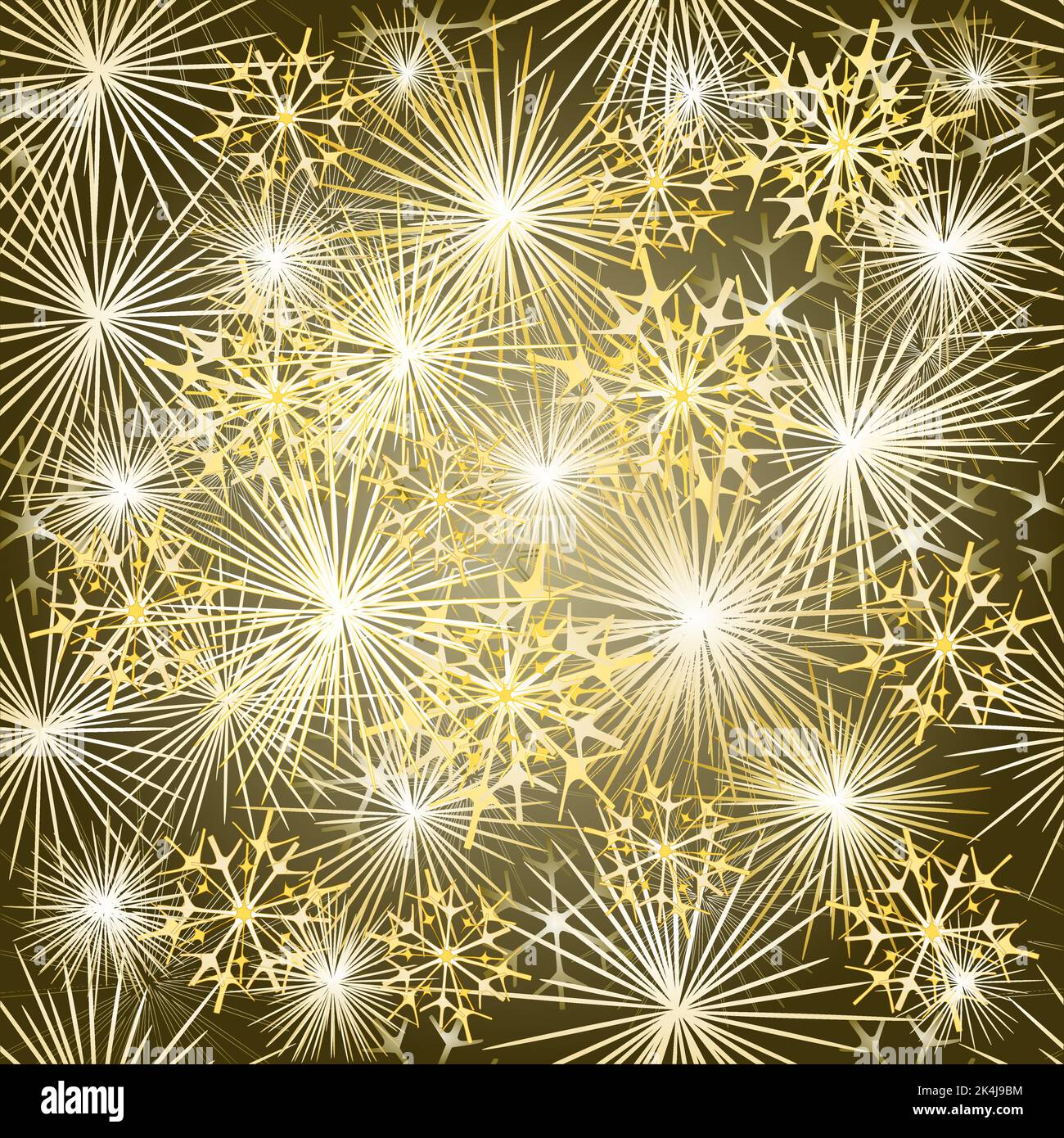 New Year Seamless texture fireworks gold background vector Stock Vector ...