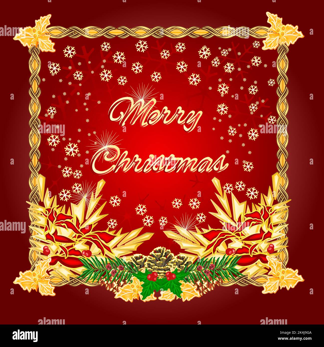 Merry Christmas red background vector Stock Vector Image & Art - Alamy