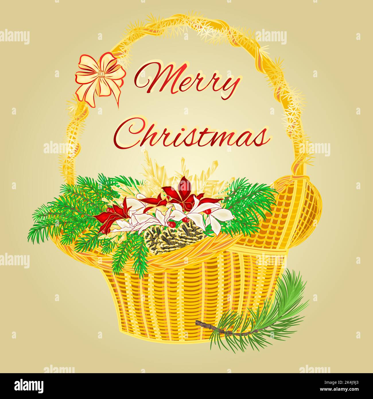 Basket of pine cones Stock Vector Images - Alamy