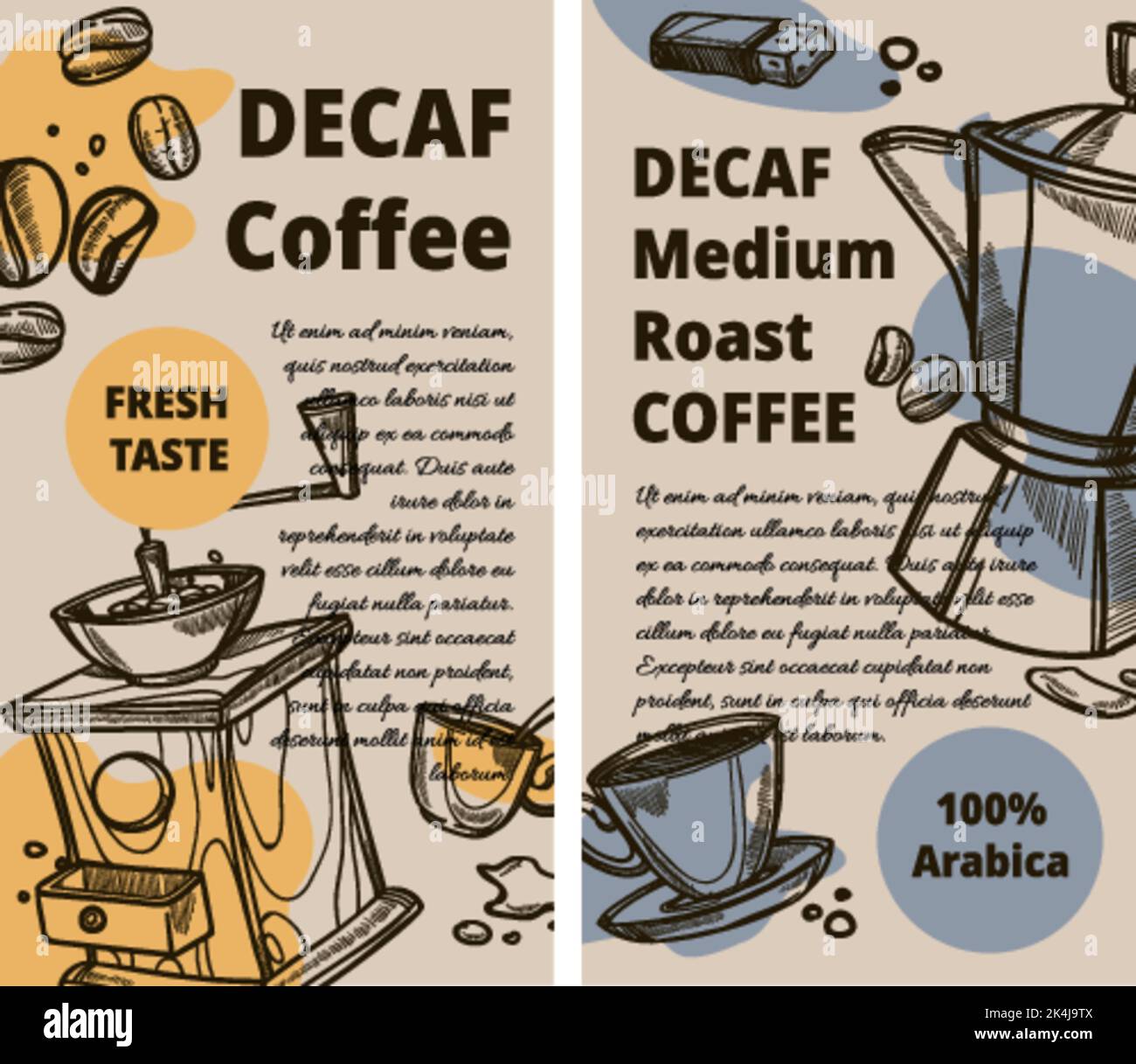 Decaffeinated coffee Stock Vector Images - Alamy