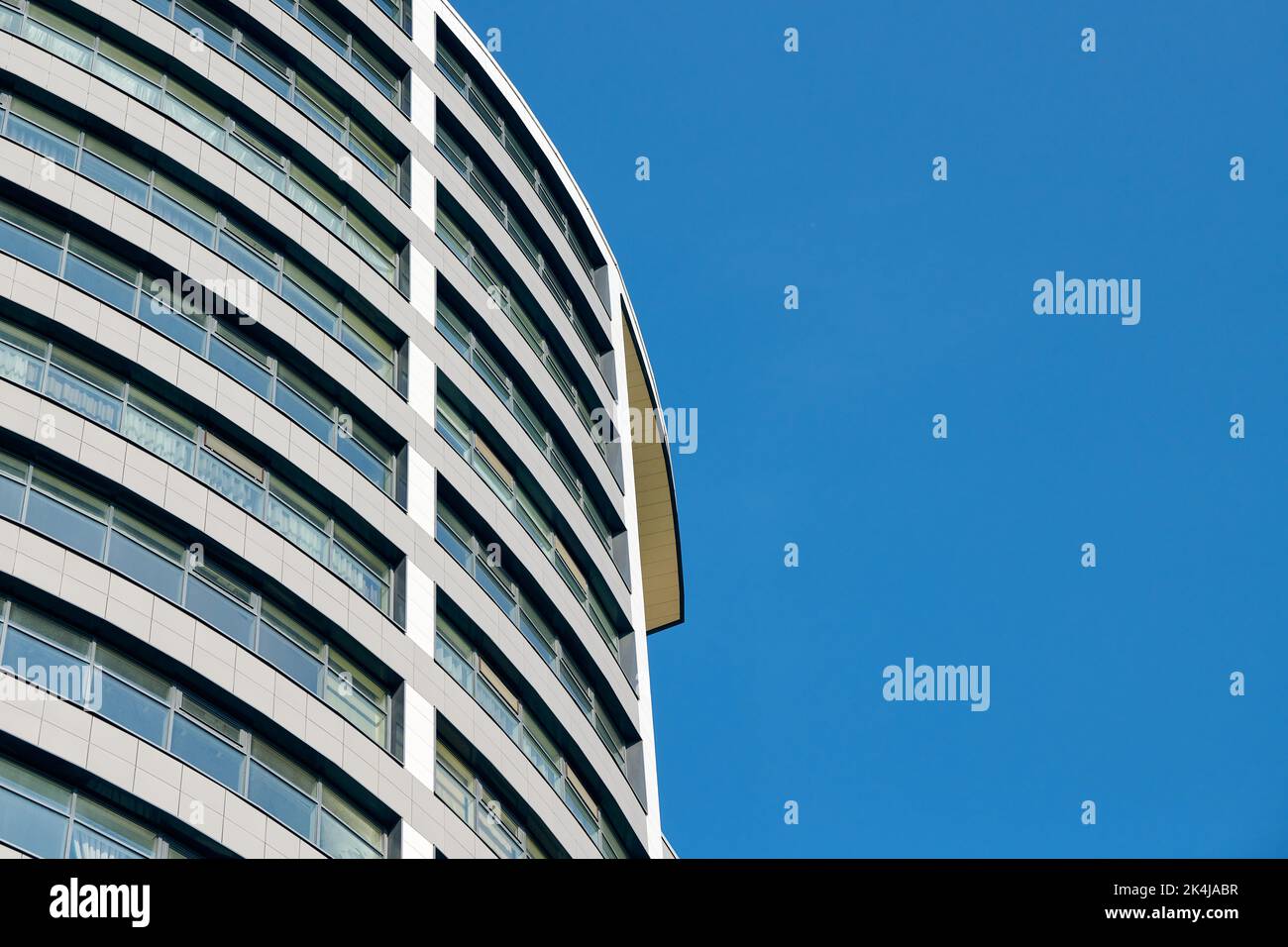 Office skyscraper high business building on blue sky background ...
