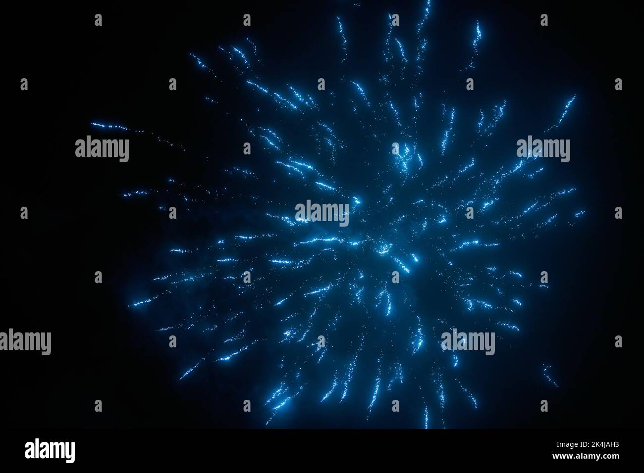 Blue night fireworks colorful bright sparkles and shiny festival ...