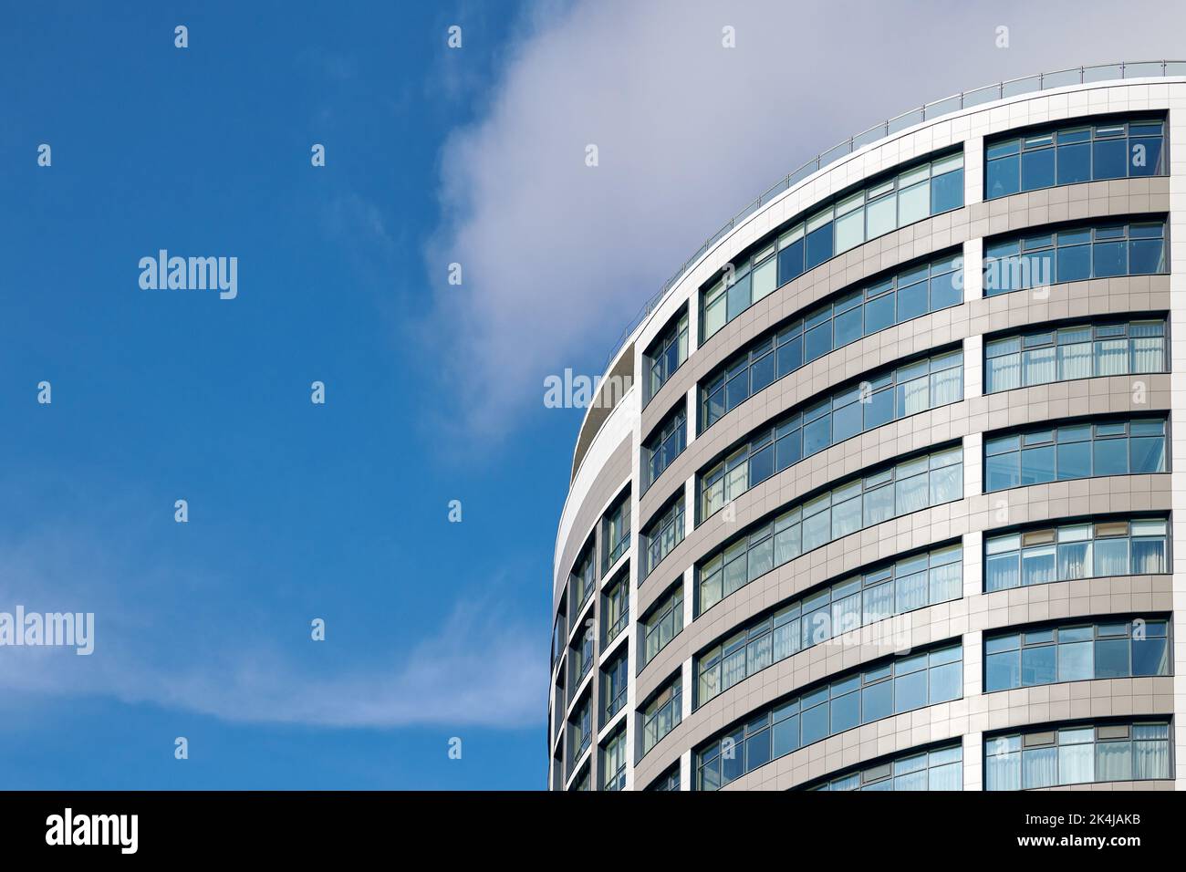 Office skyscraper high business building on blue sky background ...