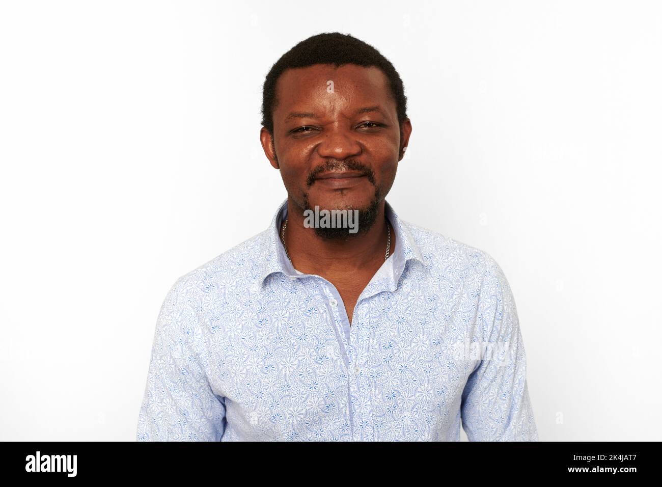 Happy african american black man with small beard in casual bright ...