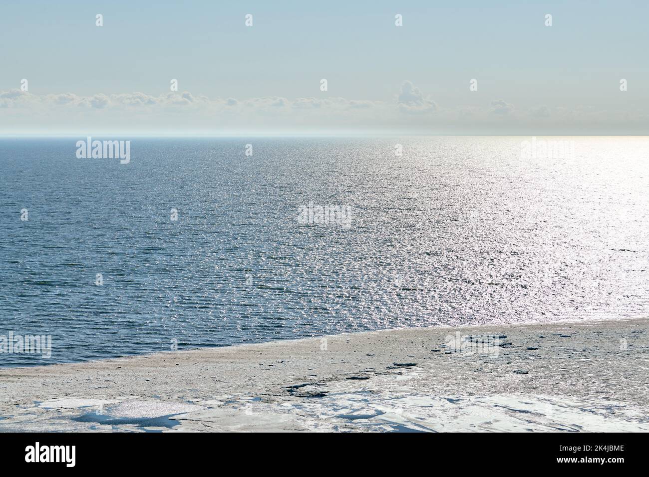 Melting sea ice seasonal natural phenomenon of coming spring, ice on ...