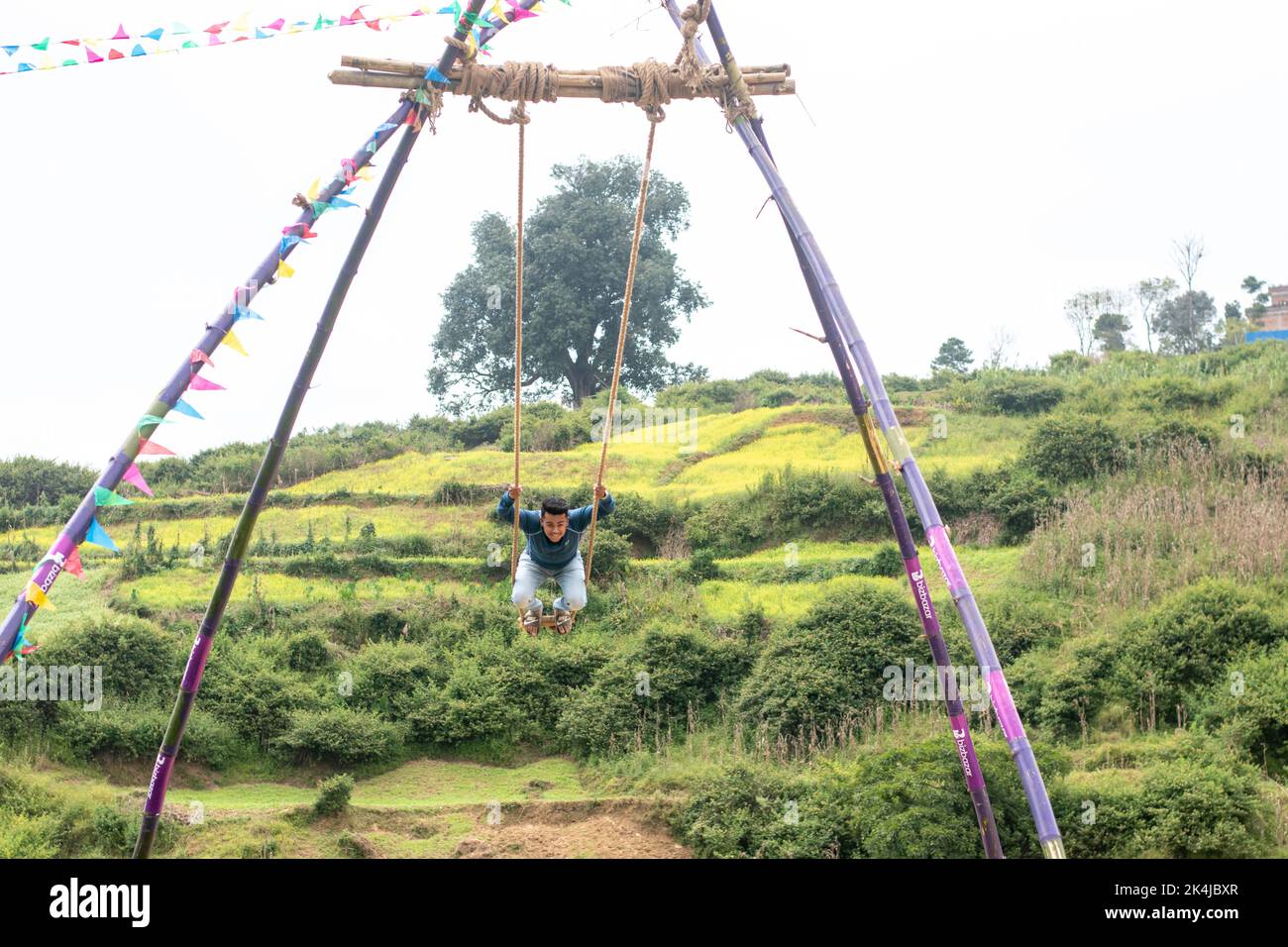 Dashain ping swing hi-res stock photography and images - Alamy