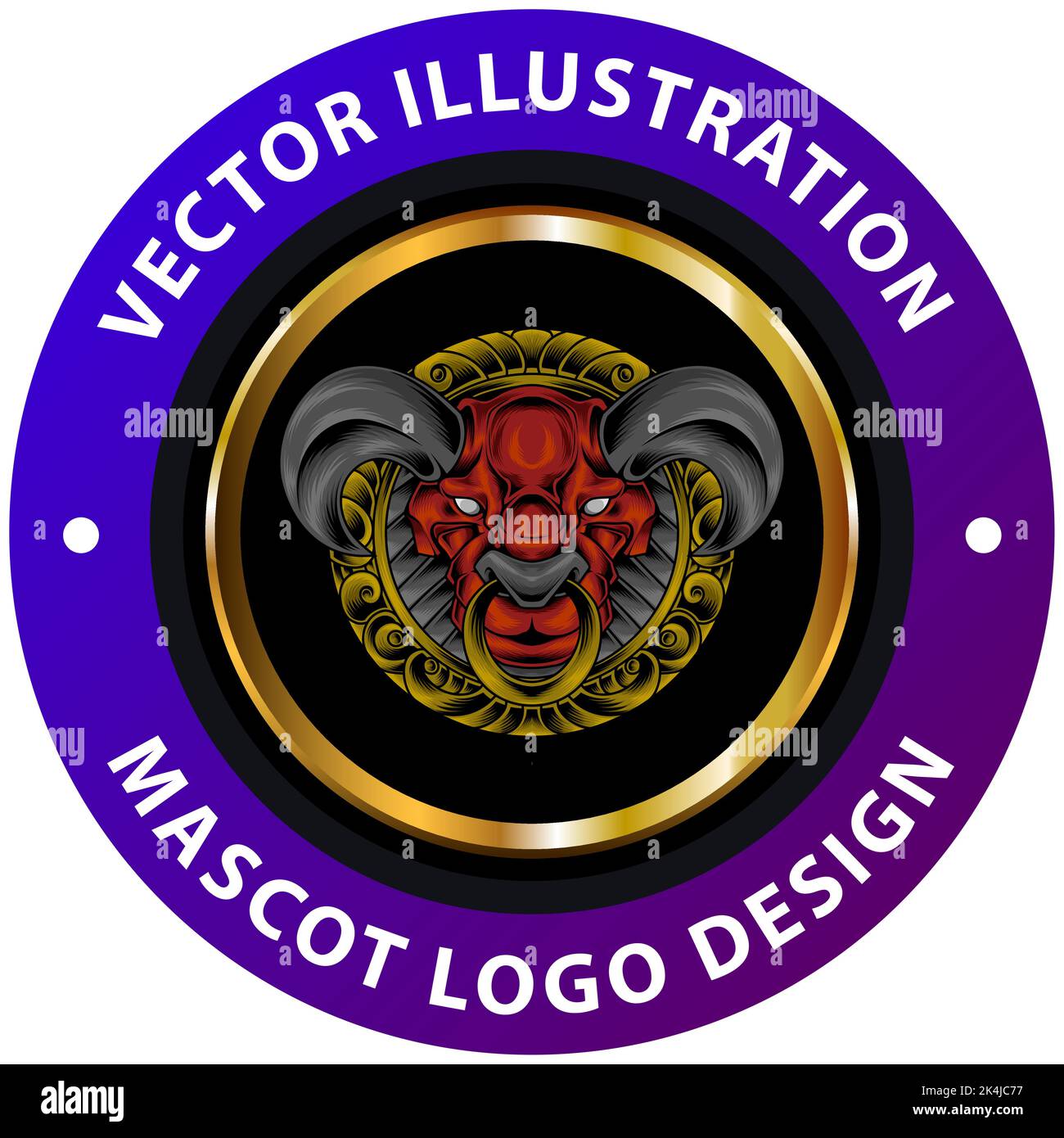 Devil demon head vector illustration hi-res stock photography and ...
