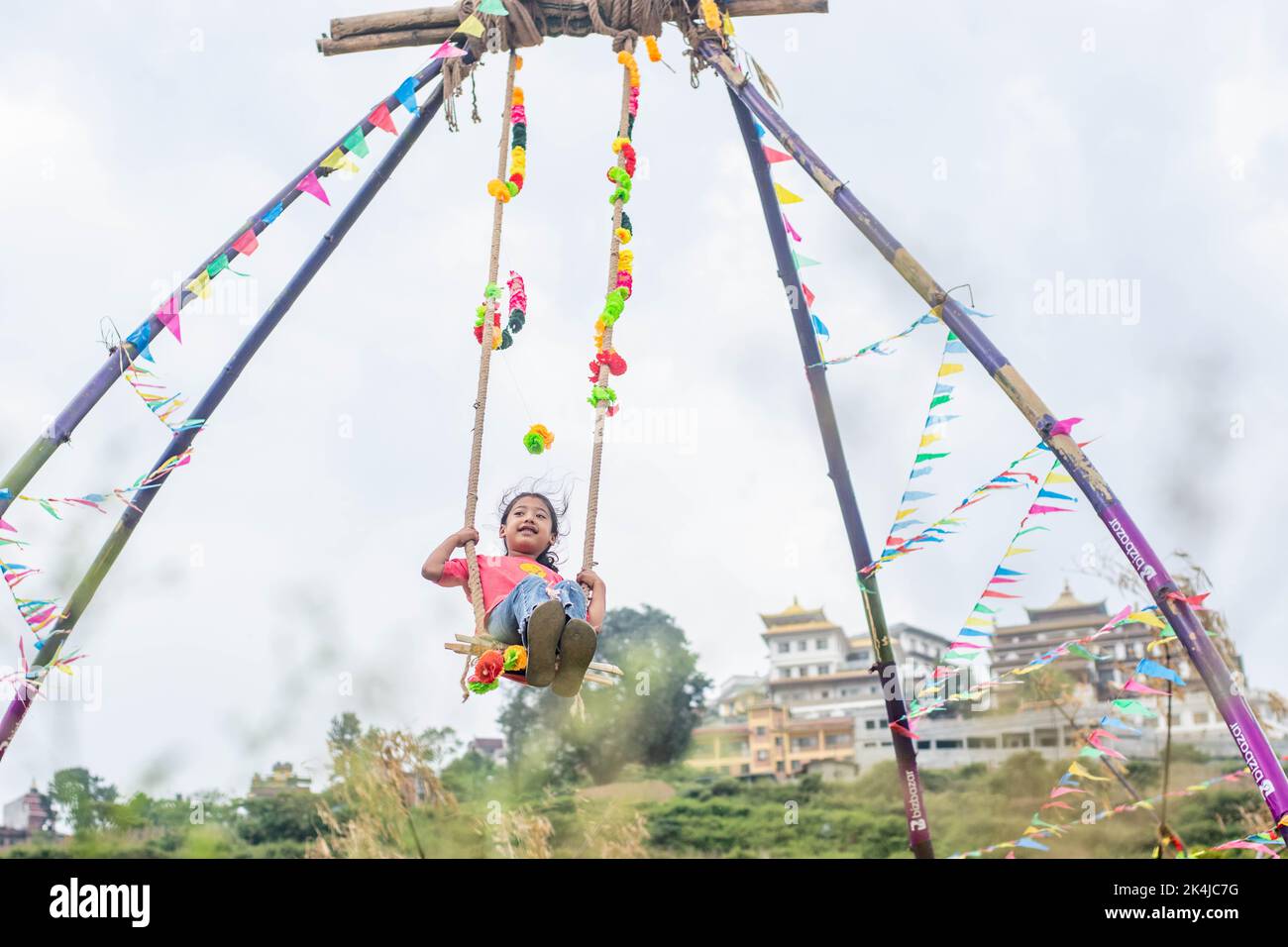 Dashain ping swing hi-res stock photography and images - Alamy