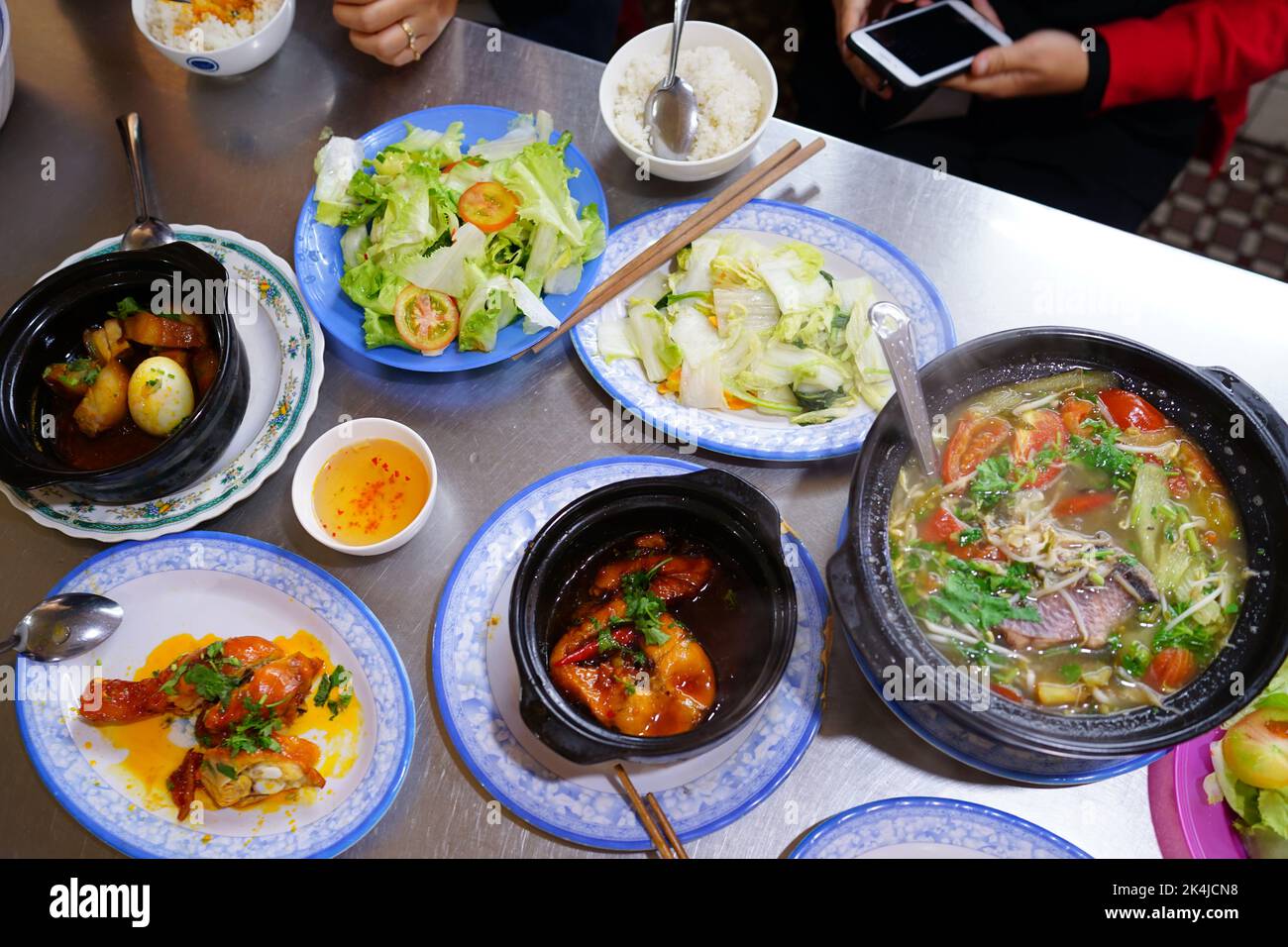 Vietnamese meal in Da Lat, Vietnam Stock Photo - Alamy