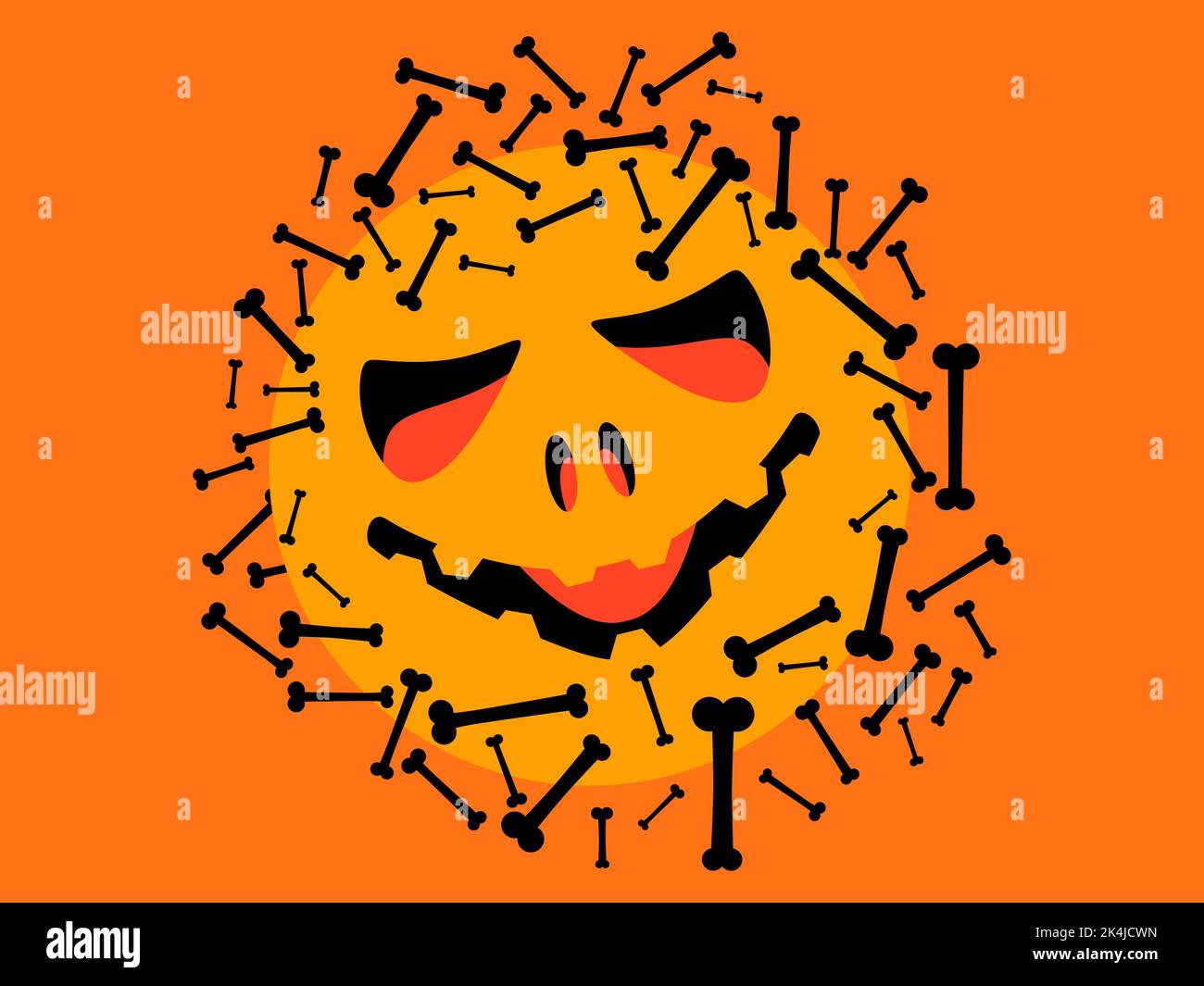 Happy Halloween October 31st, trick or treat. Halloween carved face ...