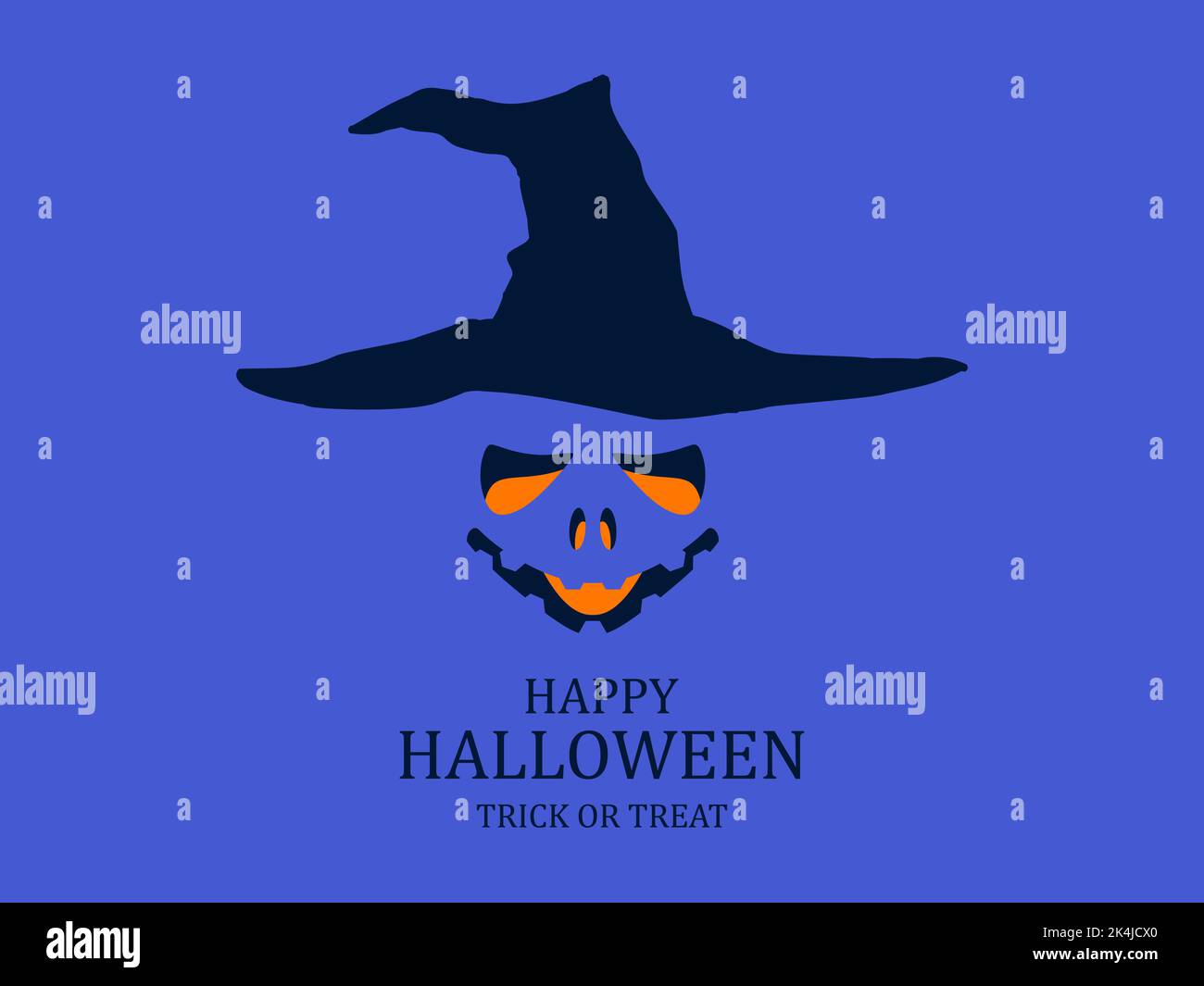 Happy Halloween October 31st, trick or treat. Halloween carved face in ...