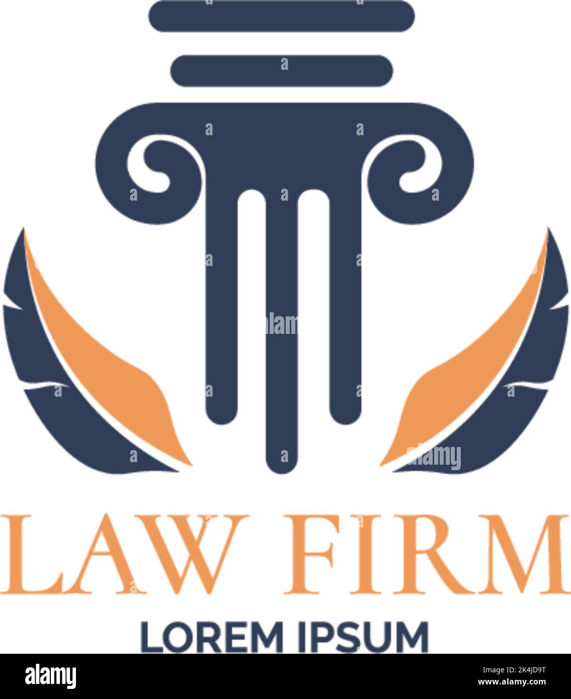 Law firm logotype, pillar and feathers emblem Stock Vector Image & Art ...
