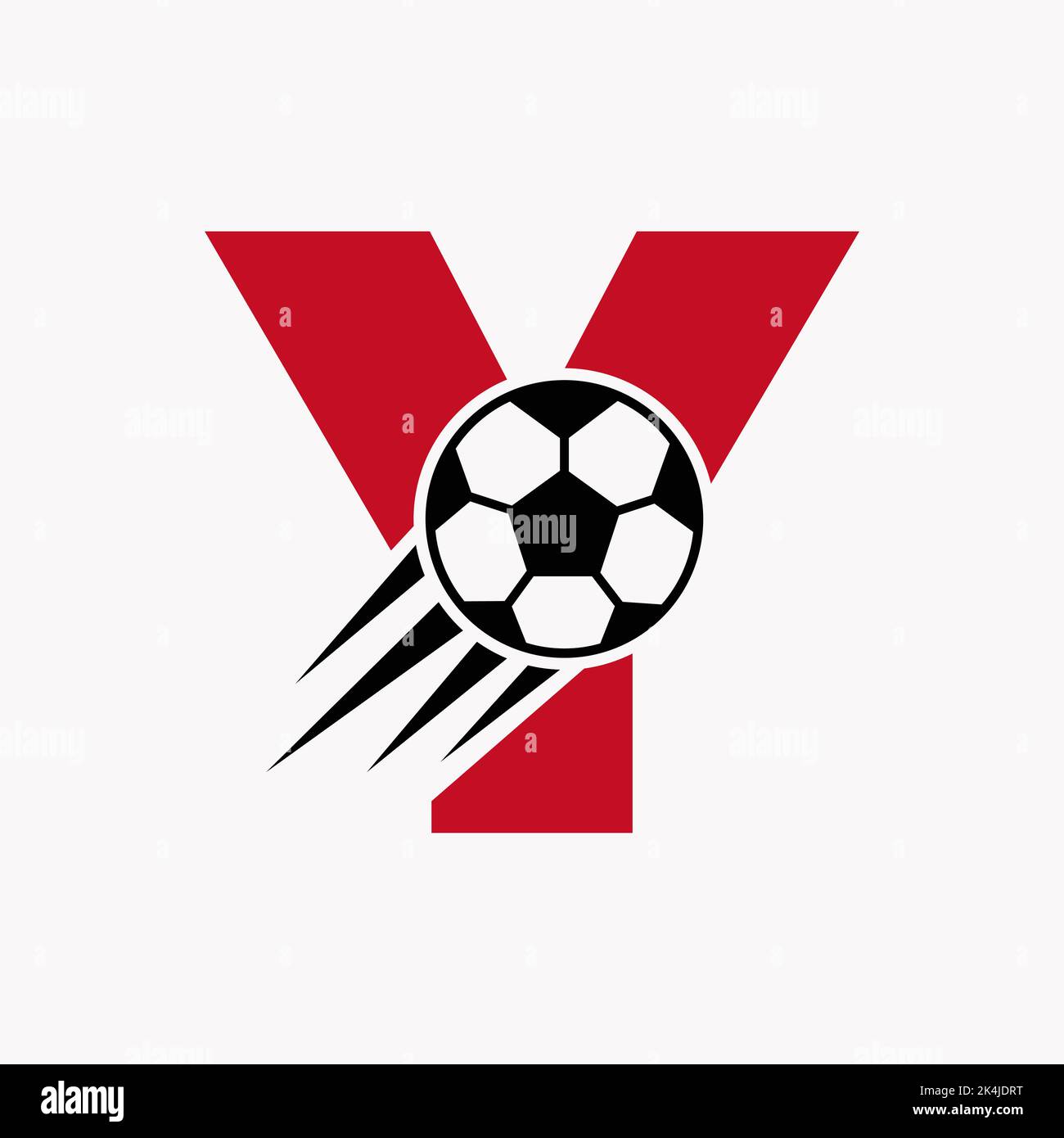 Initial Letter Y Football Logo Concept With Moving Football Icon ...