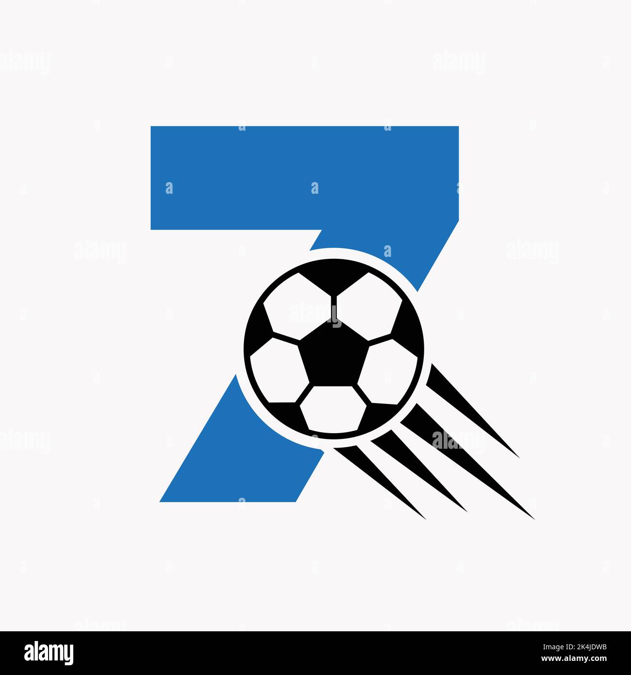 Initial Letter 7 Football Logo Concept With Moving Football Icon ...