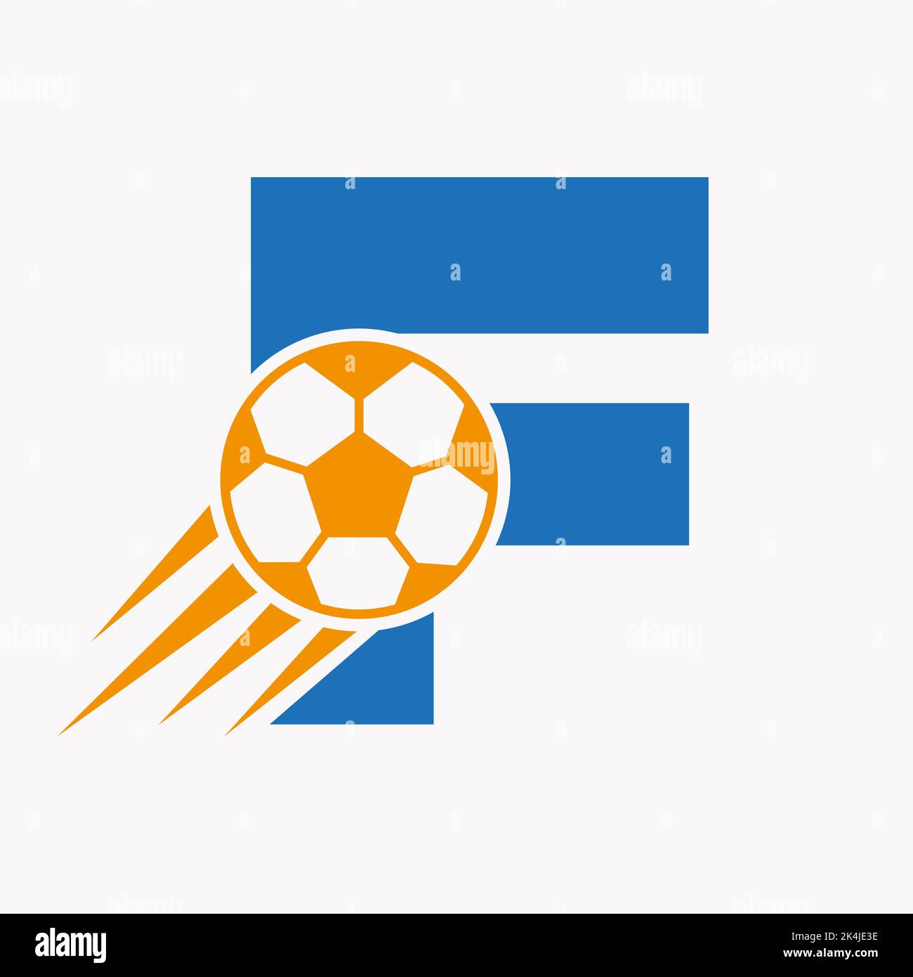 Initial Letter F Football Logo Concept With Moving Football Icon ...