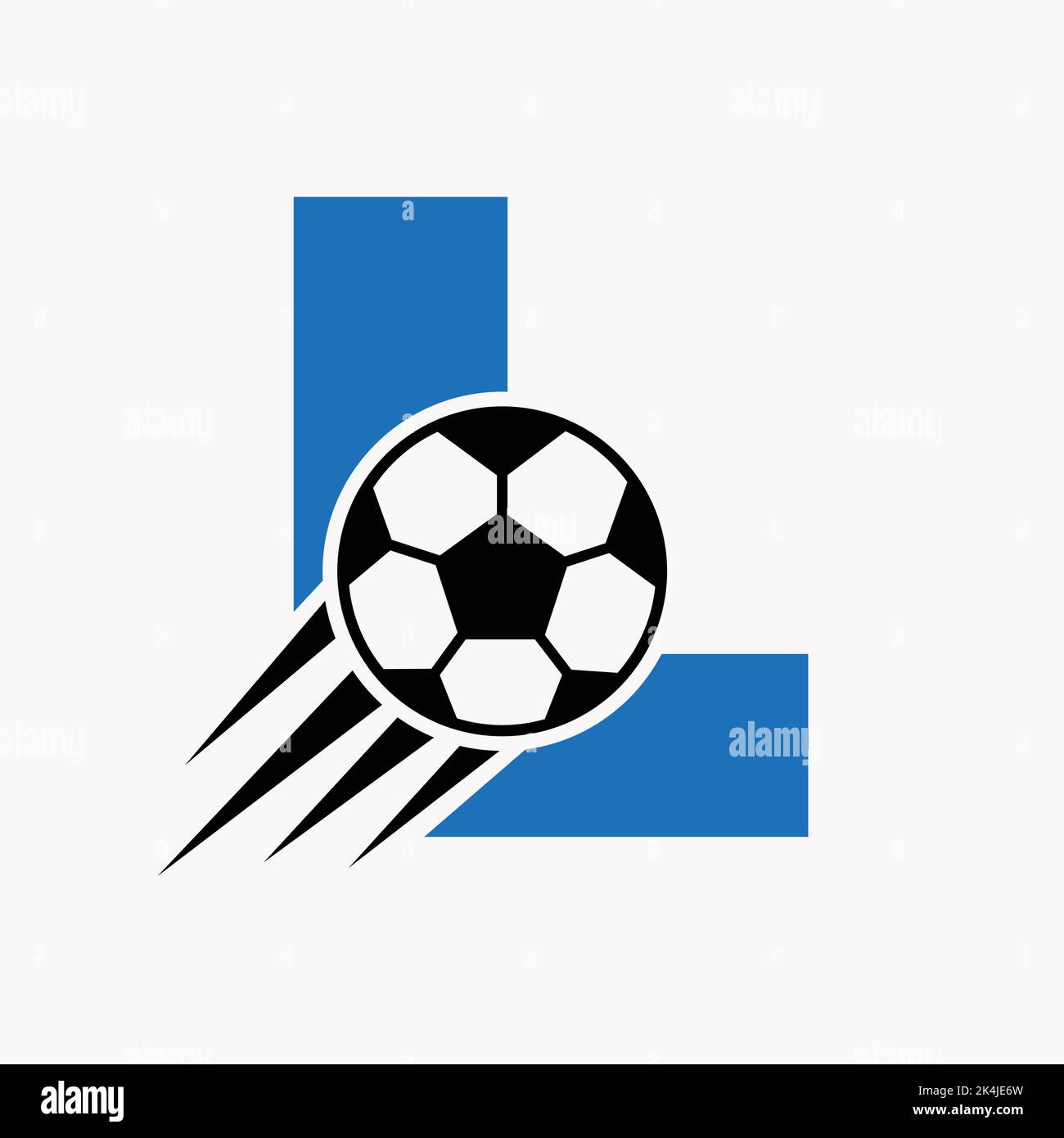 Initial Letter L Football Logo Concept With Moving Football Icon ...