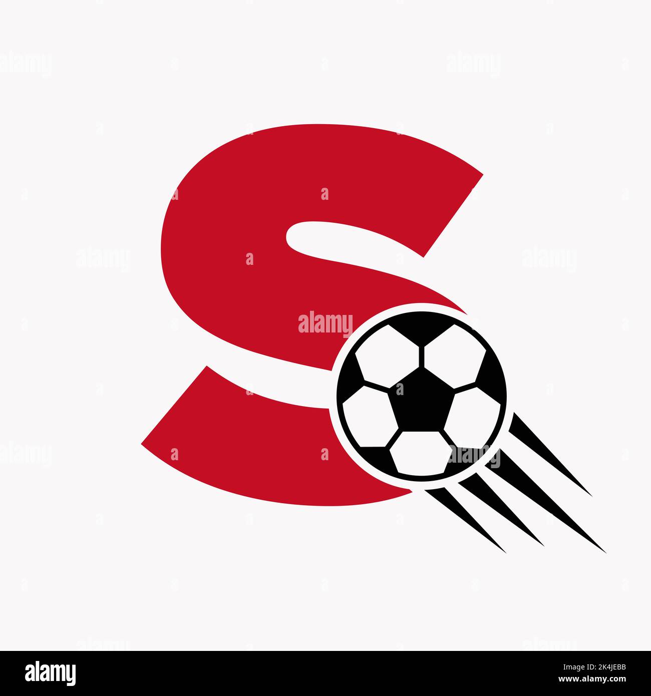 Initial Letter S Football Logo Concept With Moving Football Icon ...