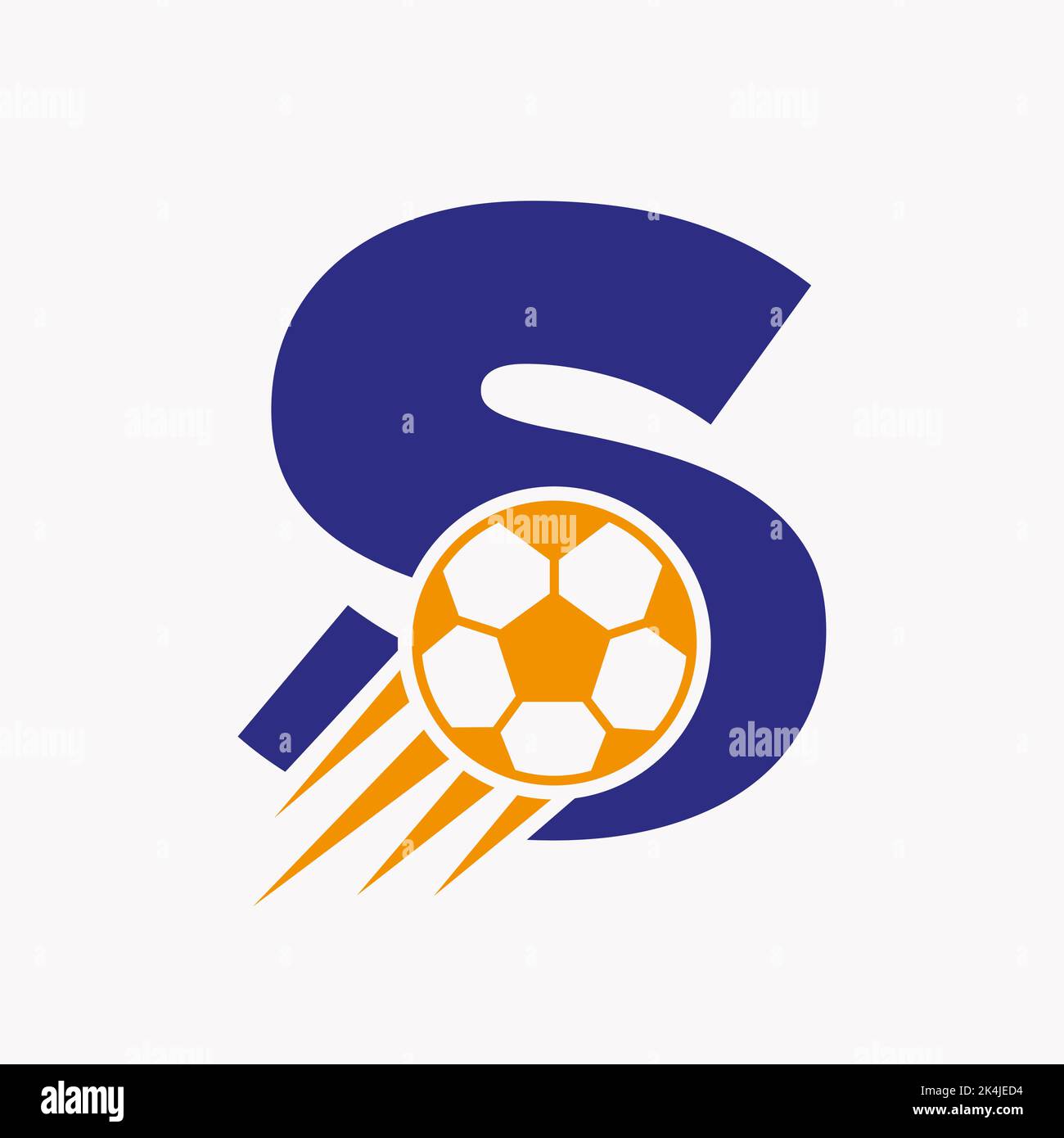 Initial Letter S Football Logo Concept With Moving Football Icon ...