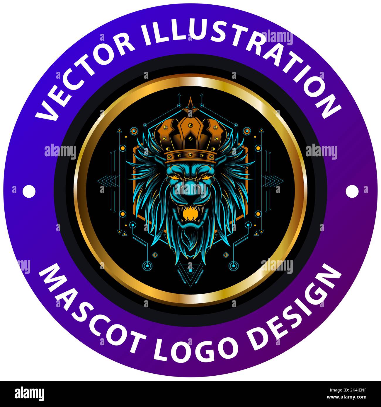 Lion logo vector drawing hi-res stock photography and images - Alamy