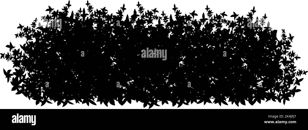 Realistic garden shrub, seasonal bush, boxwood, tree crown bush foliage ...