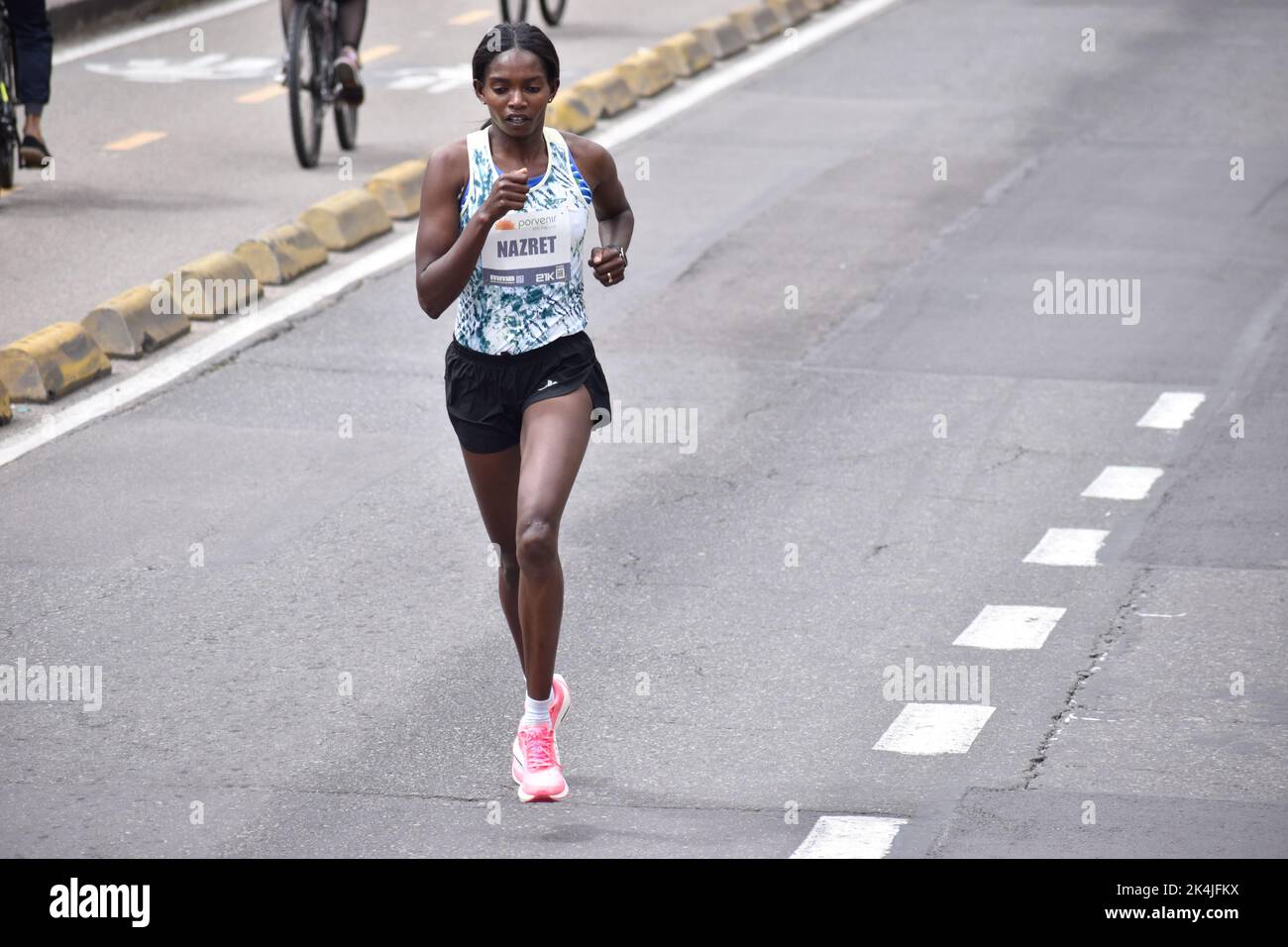 Eritrean runner Nazret Weldu during the comeback after two years of ...