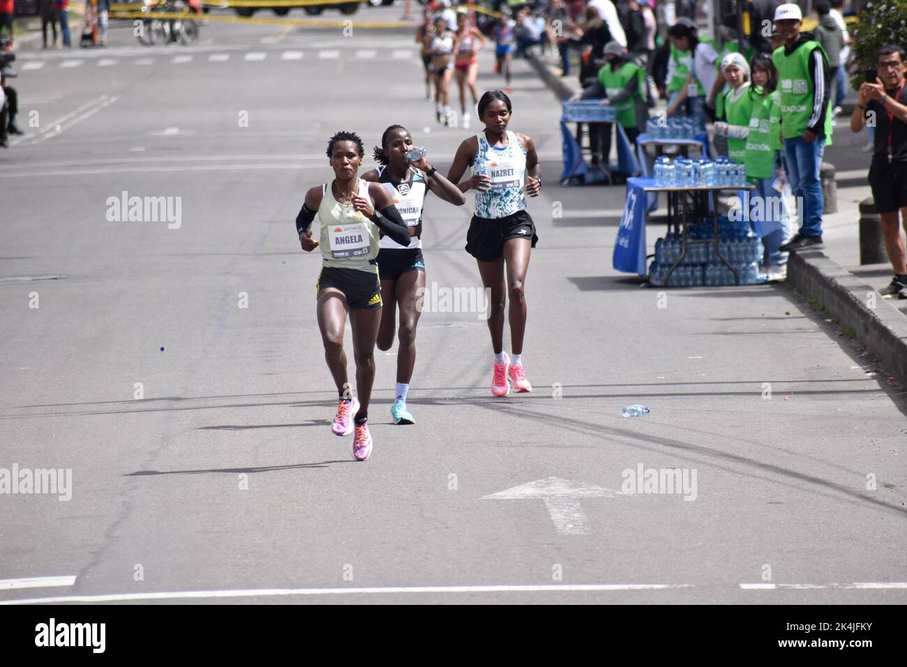 Kenian runners Angela Tanui abd Veribucah Nyaruai take first and second ...