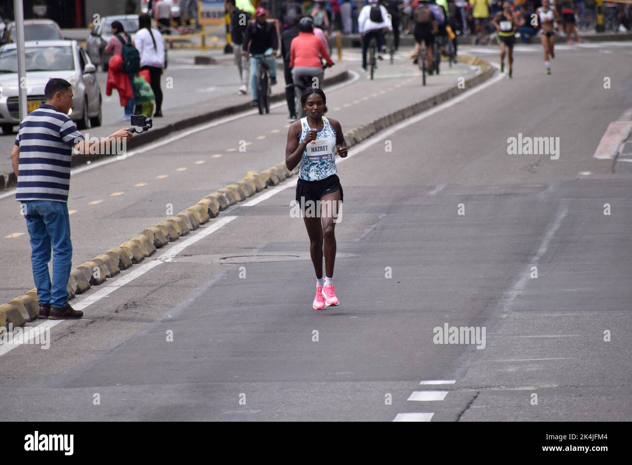 Eritrean runner Nazret Weldu during the comeback after two years of ...