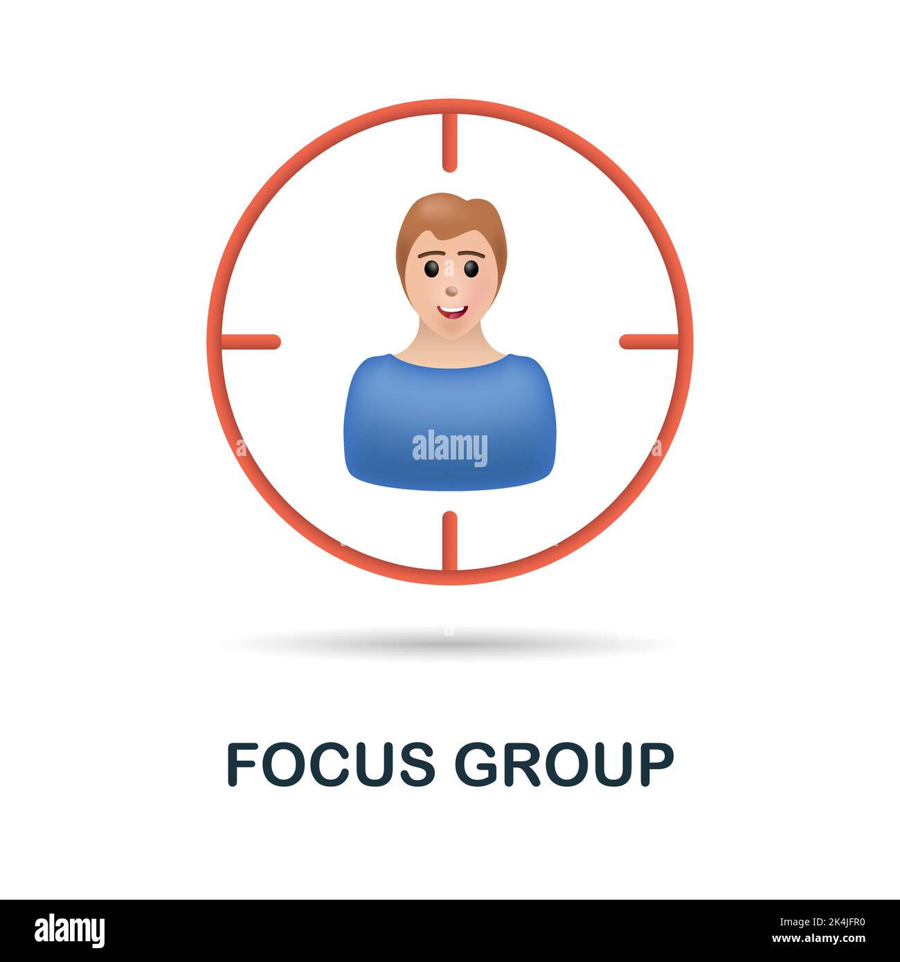 Focus Group icon. 3d illustration from digital marketing collection ...