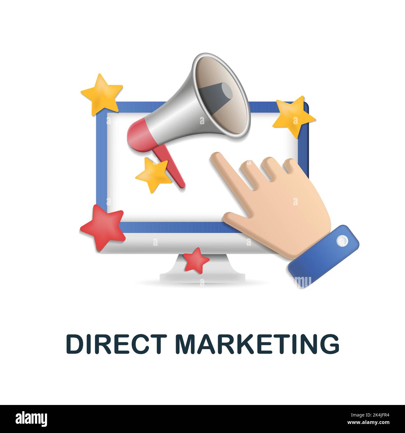 Direct Marketing icon. 3d illustration from digital marketing ...
