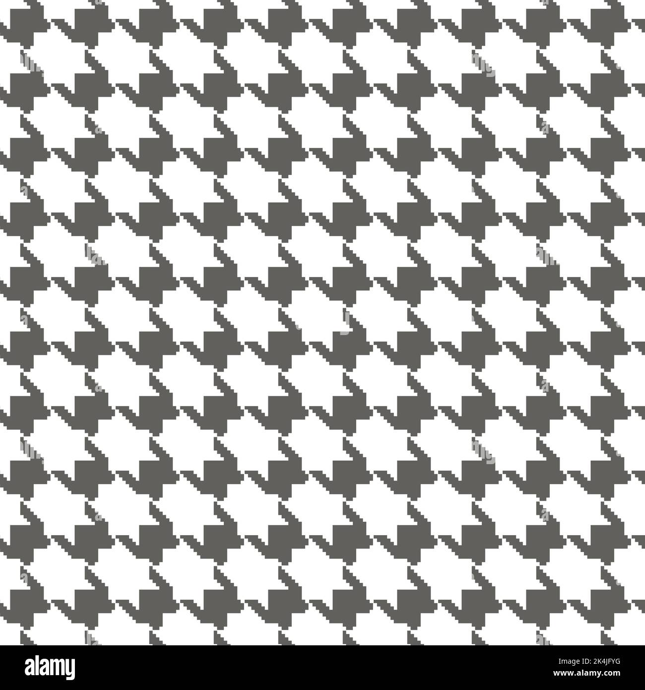 Geometric black and white seamless pattern with pied-de-poule ornament ...