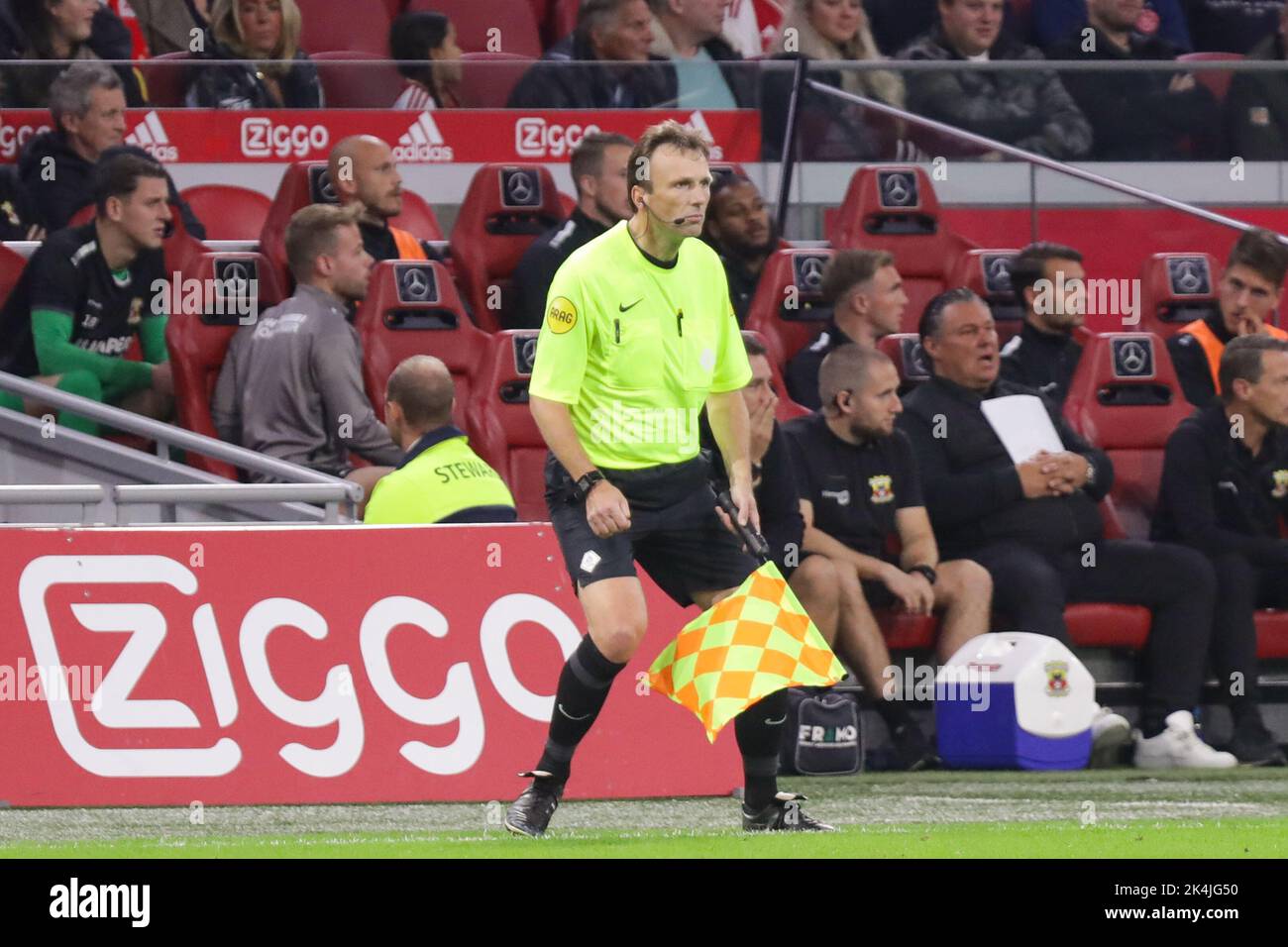 AMSTERDAM, NETHERLANDS - OCTOBER 1: assistant referee Bas van Dongen ...