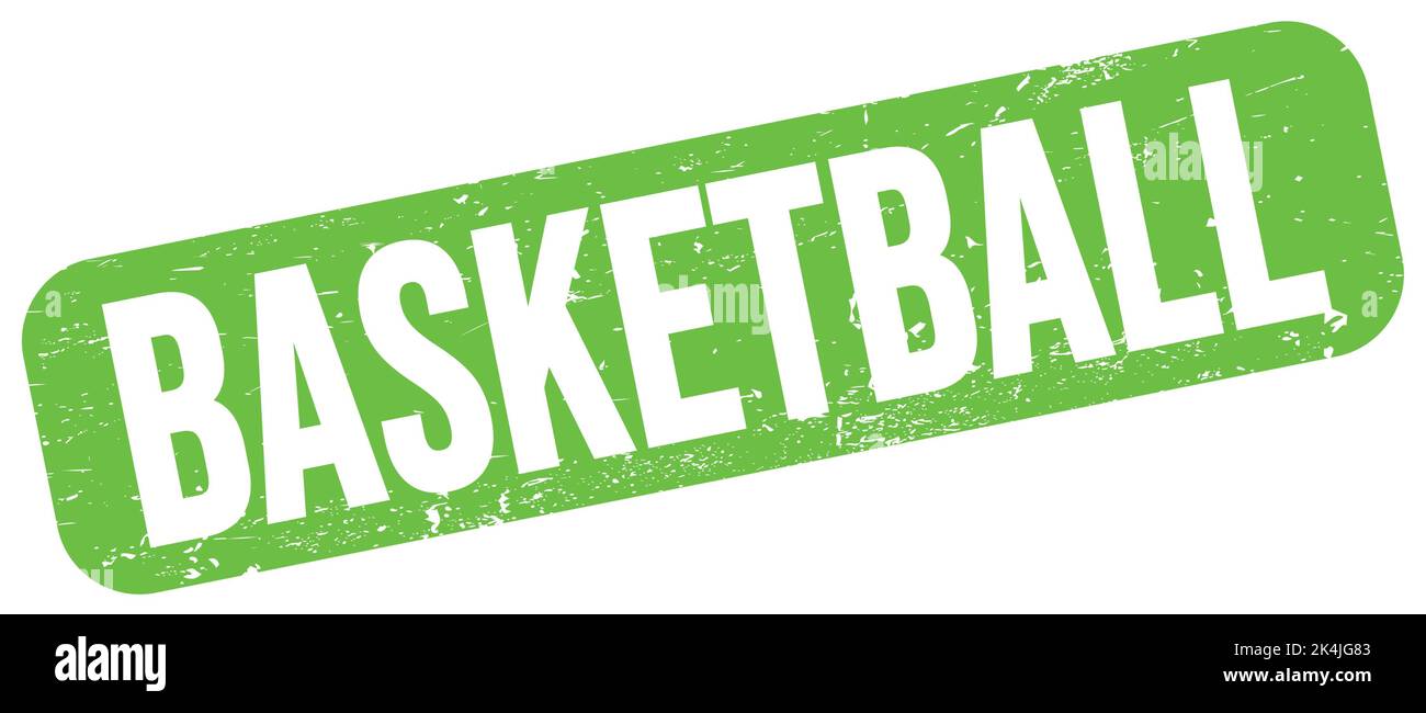 BASKETBALL text written on green grungy stamp sign Stock Photo - Alamy