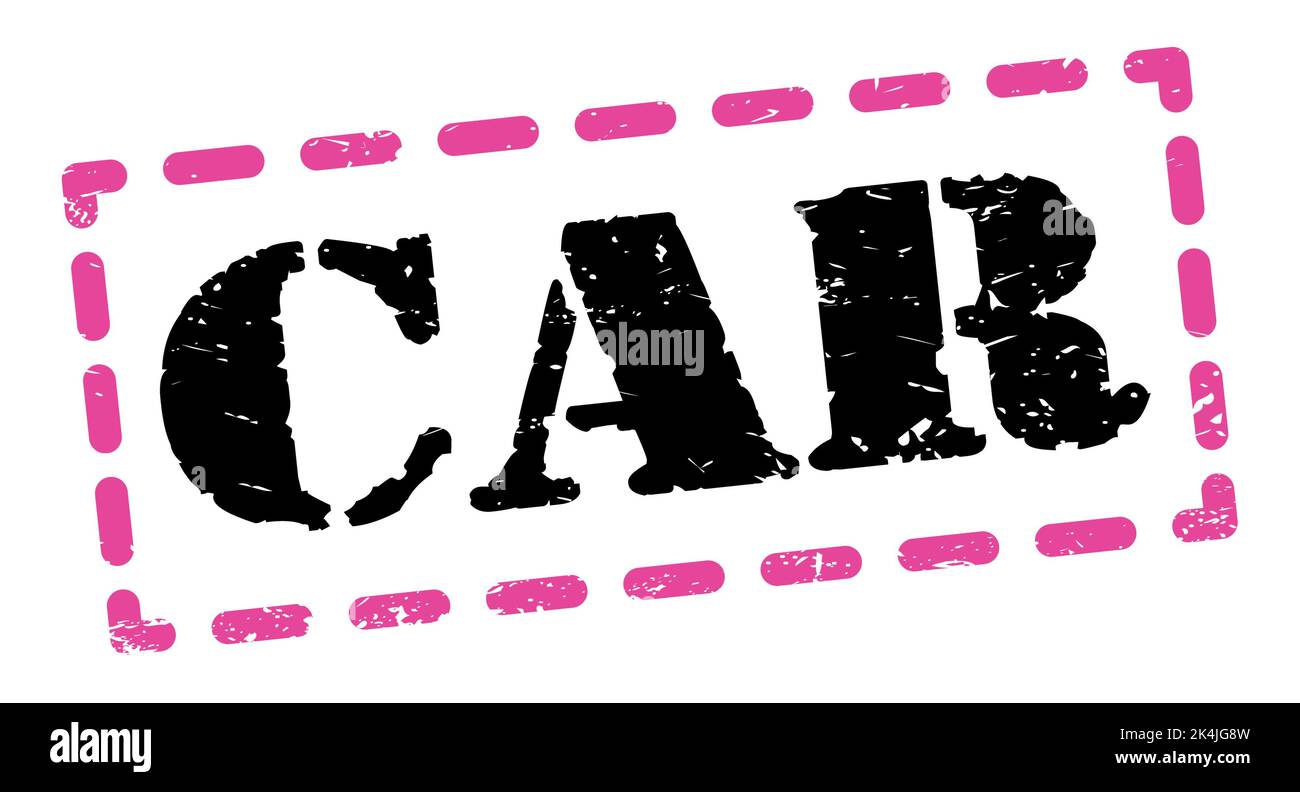 CAR text written on pink-black dash stamp sign Stock Photo - Alamy