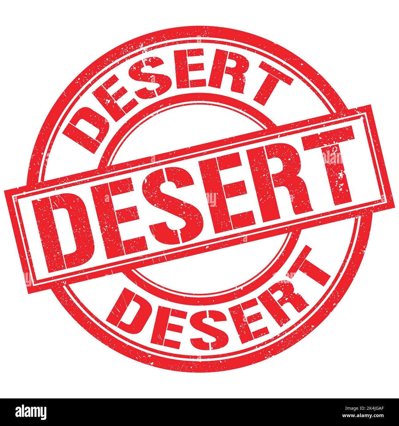 DESERT text written on red round stamp sign Stock Photo - Alamy