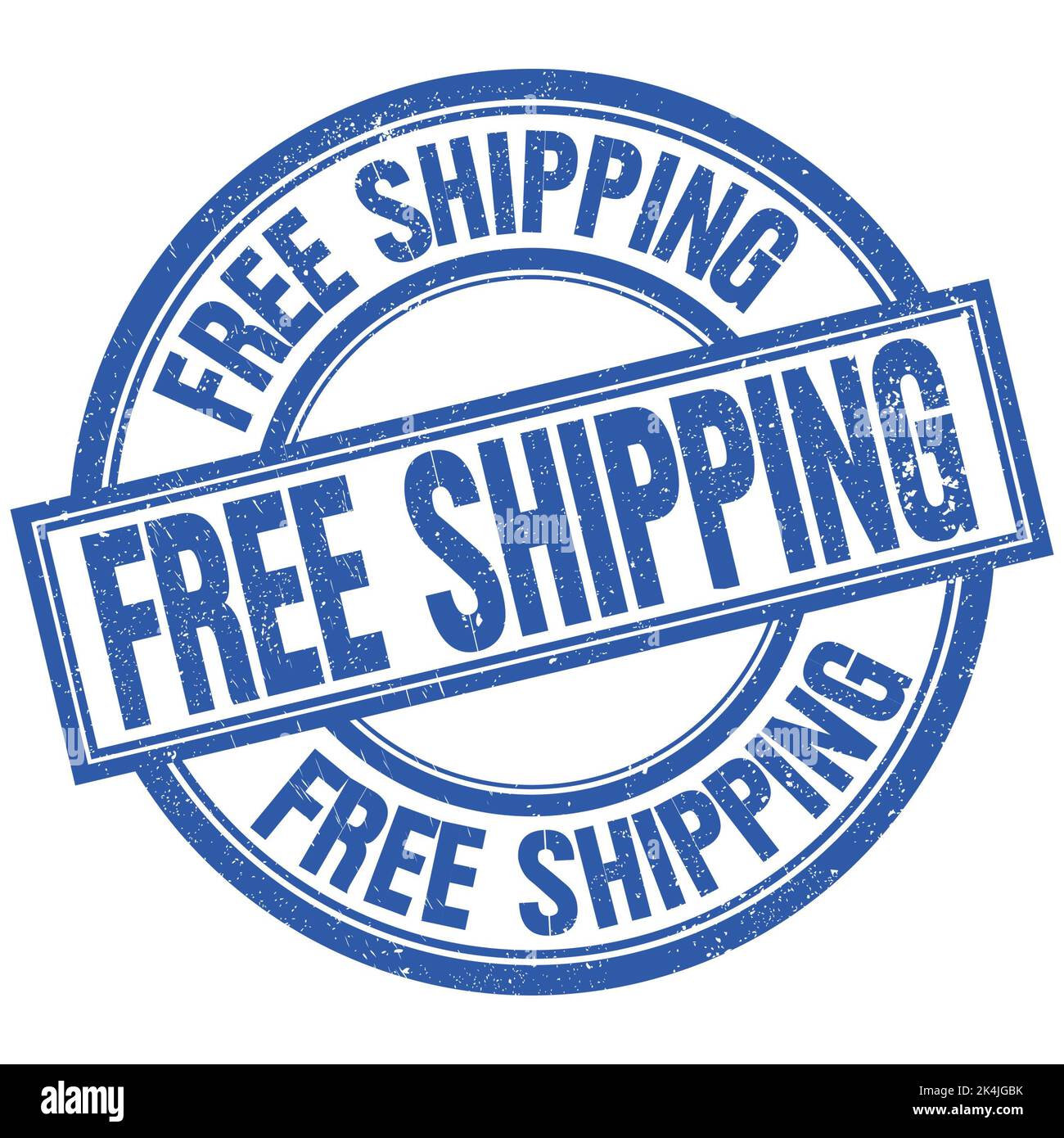 FREE SHIPPING text written word on blue round stamp sign Stock Photo ...