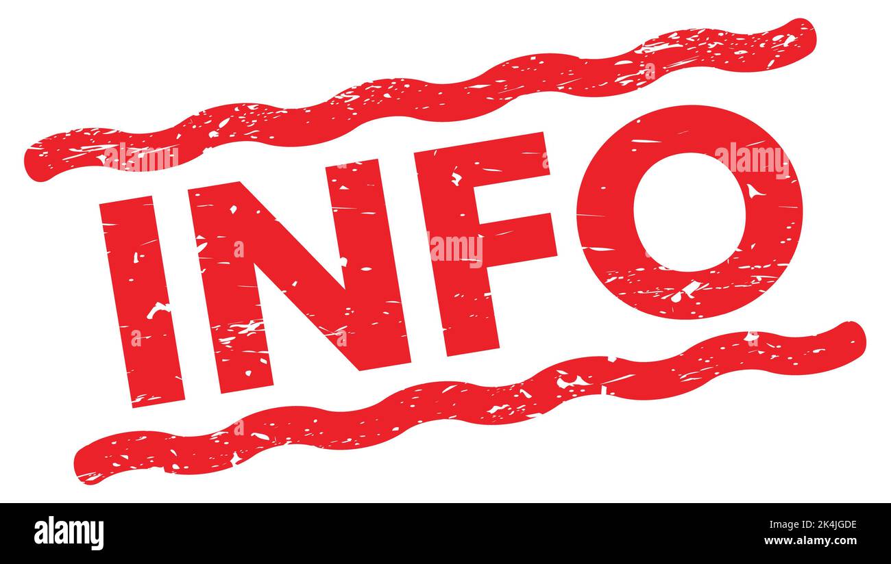 Info text on red Cut Out Stock Images & Pictures - Alamy