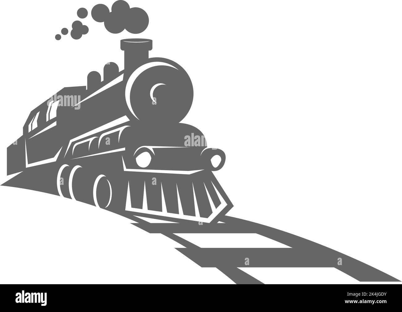 Locomotive logo icon design illustration vector Stock Vector Image ...