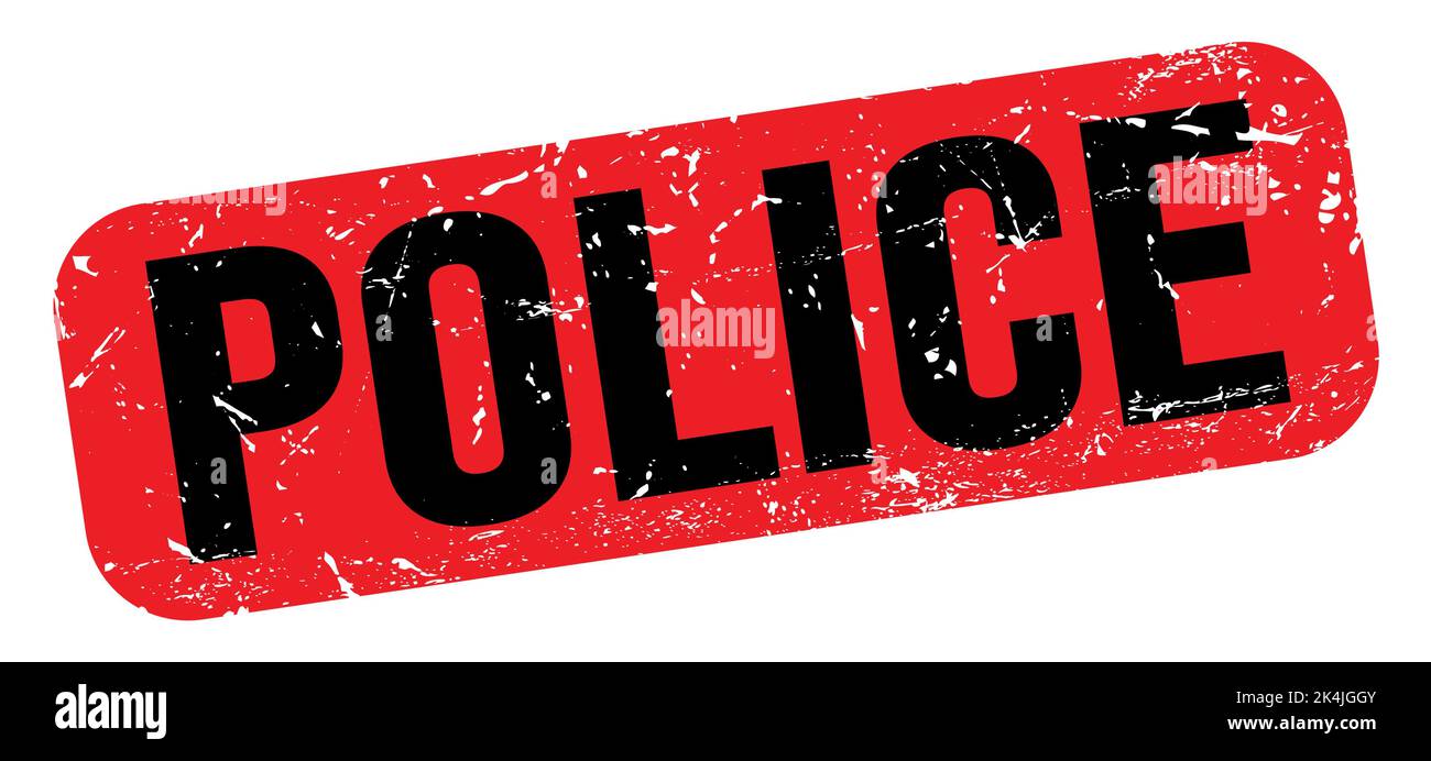 POLICE text written on red-black grungy stamp sign Stock Photo - Alamy