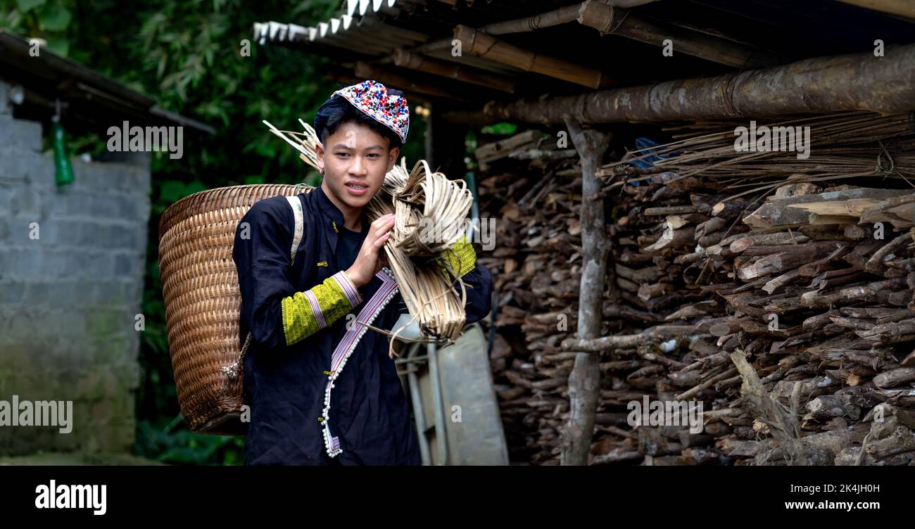 Sa Pa Town, Lao Cai Province, Vietnam - September 2, 2022: Portrait of ...